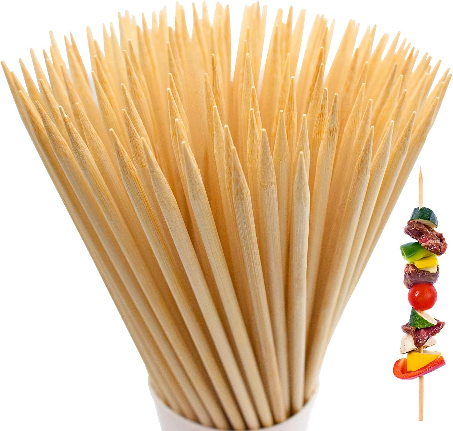 Amazon.com : BAMBUU | Bamboo Skewers 12Inch | (More Sizes: 6”/10”/12 ...