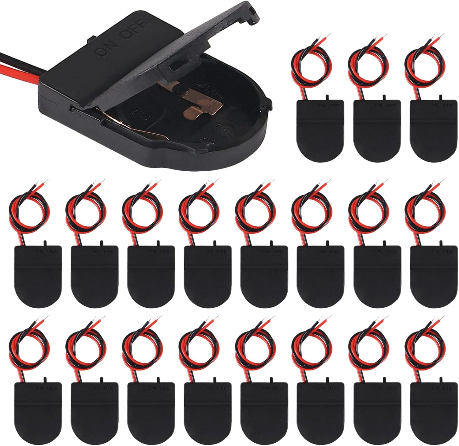 D-FLIFE 20pcs Button Battery Holder Coin Cell Battery Holder with ...