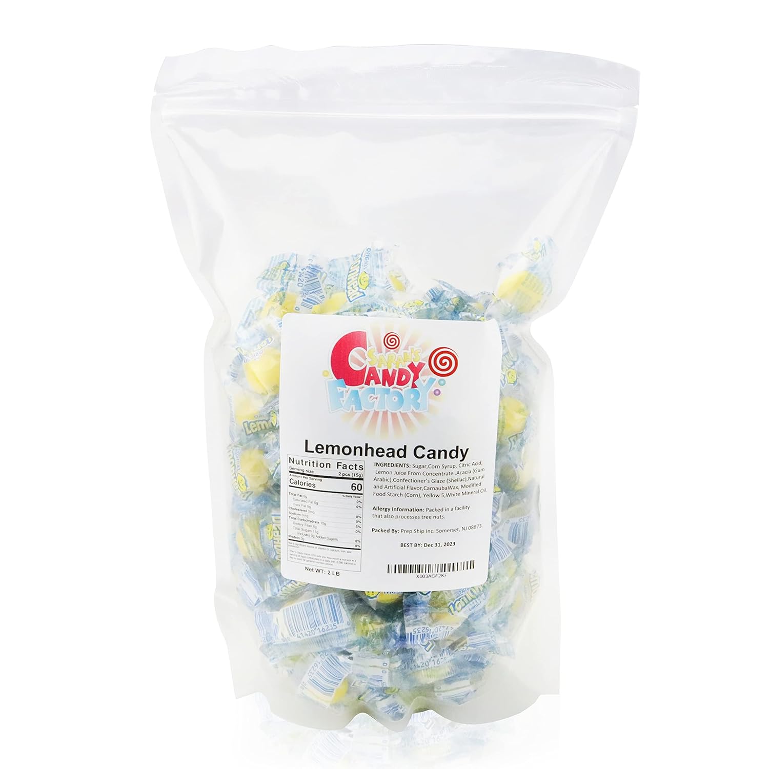 Buy Sarah's Candy Factory Individually Wrapped Lemonhead Hard Candy in ...