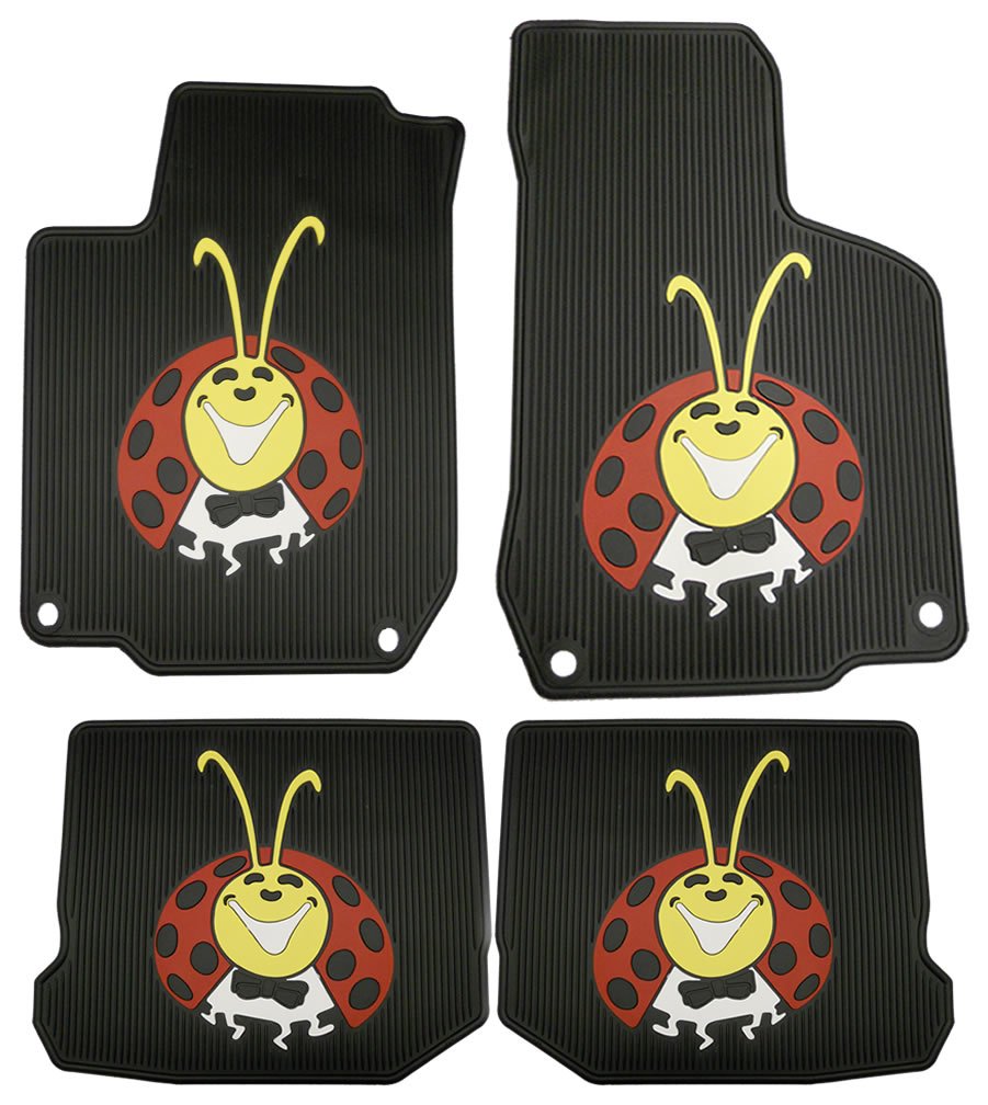 1998-2010 Volkswagen Beetle Lady BUG Colorful Logo Custom Fit - 4 Pc ...