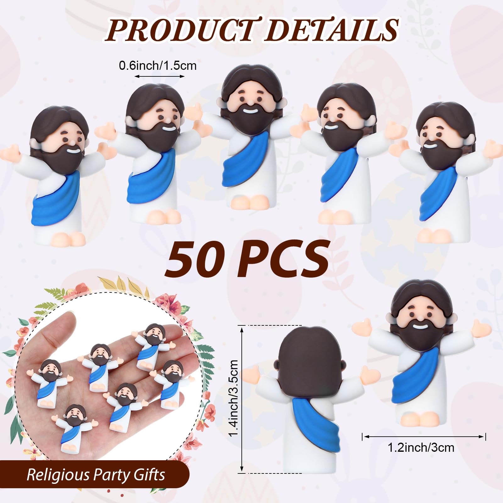 Snapklik.com : Bememo 50 Pieces Mini Jesus Figurines Toys Original ...