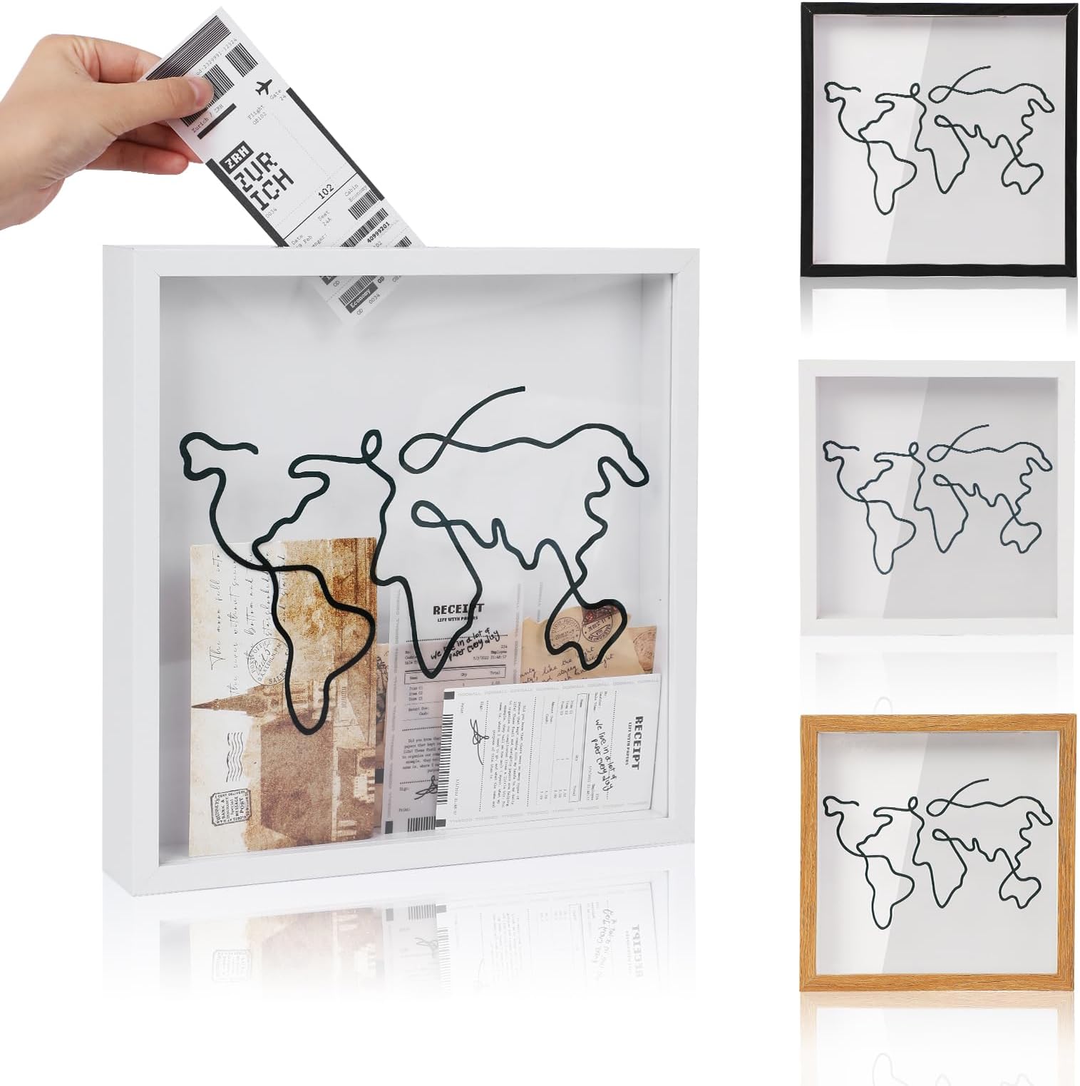 Amazon.com - 8Inch Adventure Archive Box, Travel Shadow Box, Ticket ...