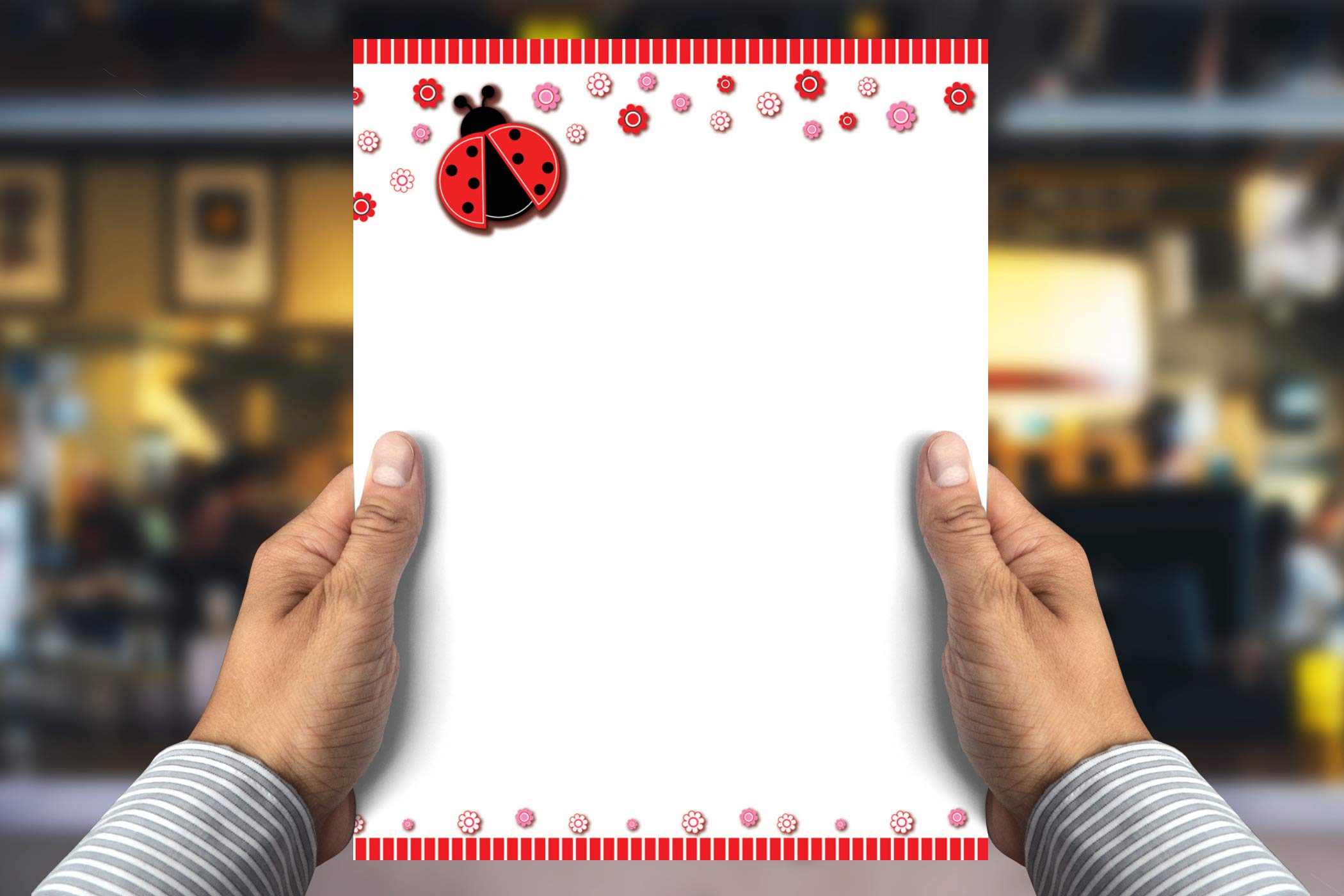 Ladybug Border Stationery