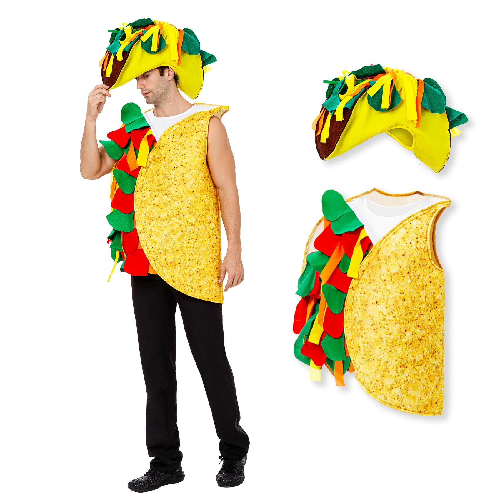 RMMD Taco Costume Adult, Halloween Funny Costume for Men Women Mexican ...