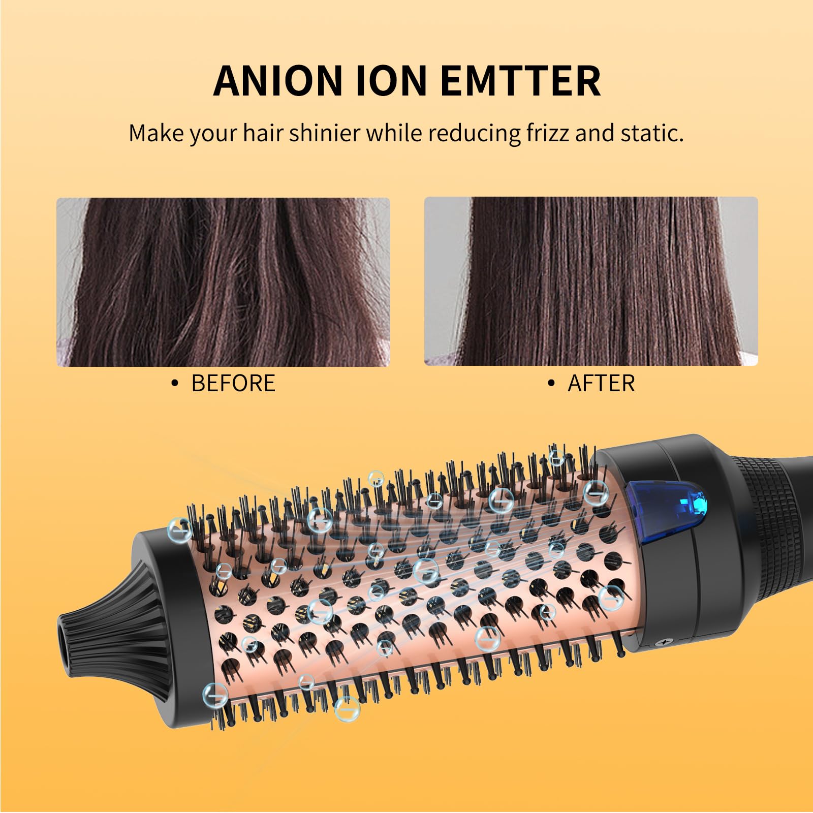 K&K 1.5 Inch Thermal Brush Heated Curling Brush Ceramic Tourmaline ...