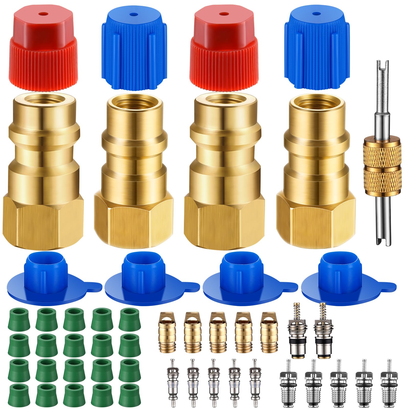Amazon.com: Yaocom R12 to R134A Retrofit Fitting Adapter Kit, R12 R22 ...