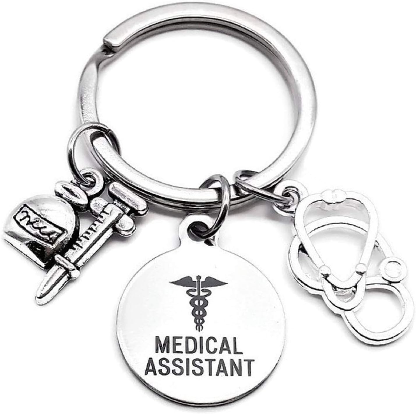 Kit's Kiss MA Medical Assistant Keychain Stethoscope Syringe Medical ...