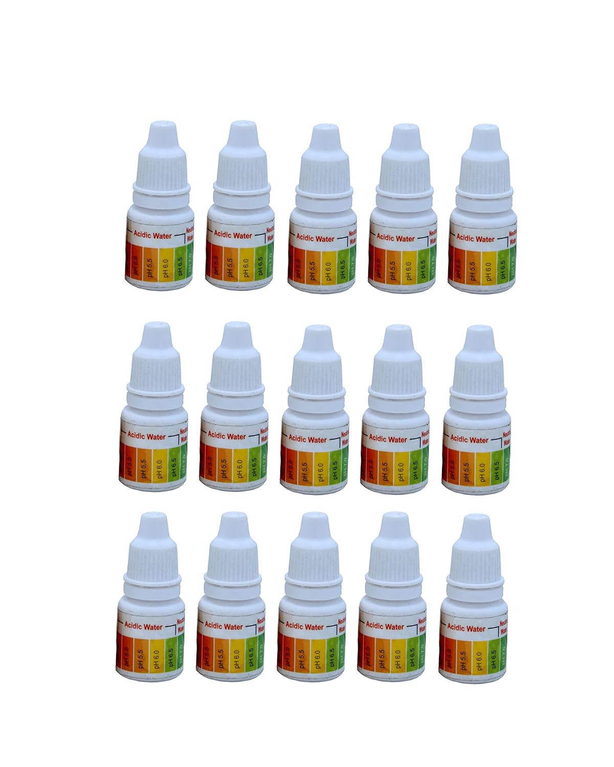 BIOWAY 15 Pcs PH TESTING LIQUID SOLUTION KIT BOTTLE FOR TESTING WATER ...