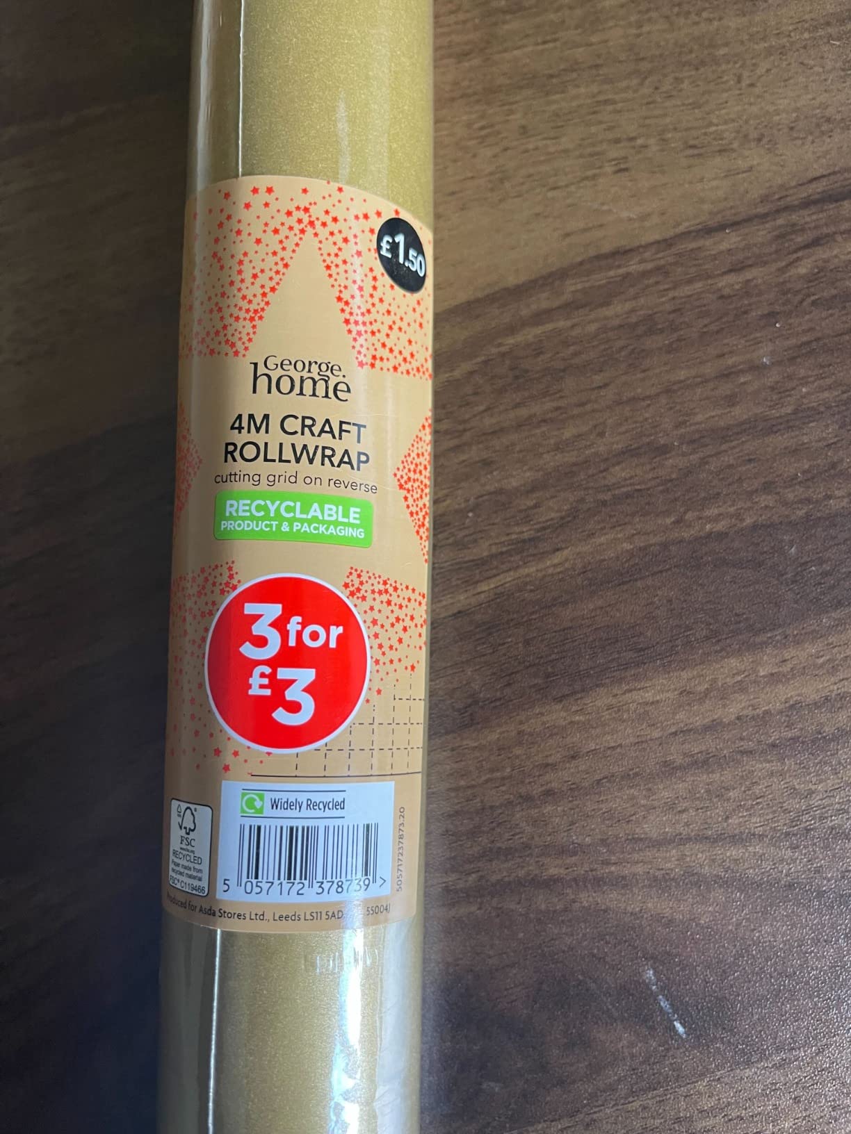 4cm X 70cm Brown Wrapping Paper Rolls Parcels Packages Gift Present ...