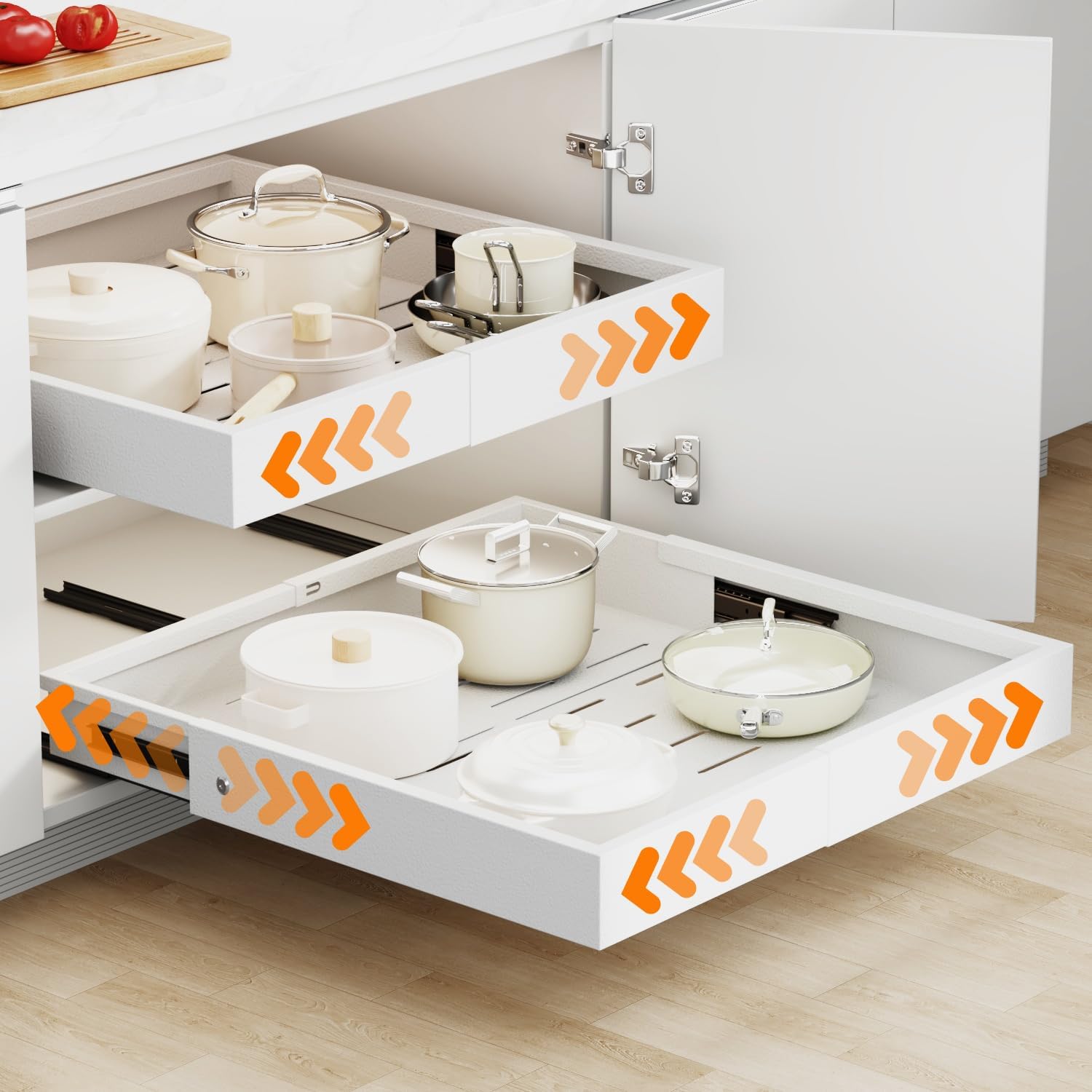 Amazon.com: Pull Out Cabinet Organizer Expandable (16.3"-21.8")D x (11. ...