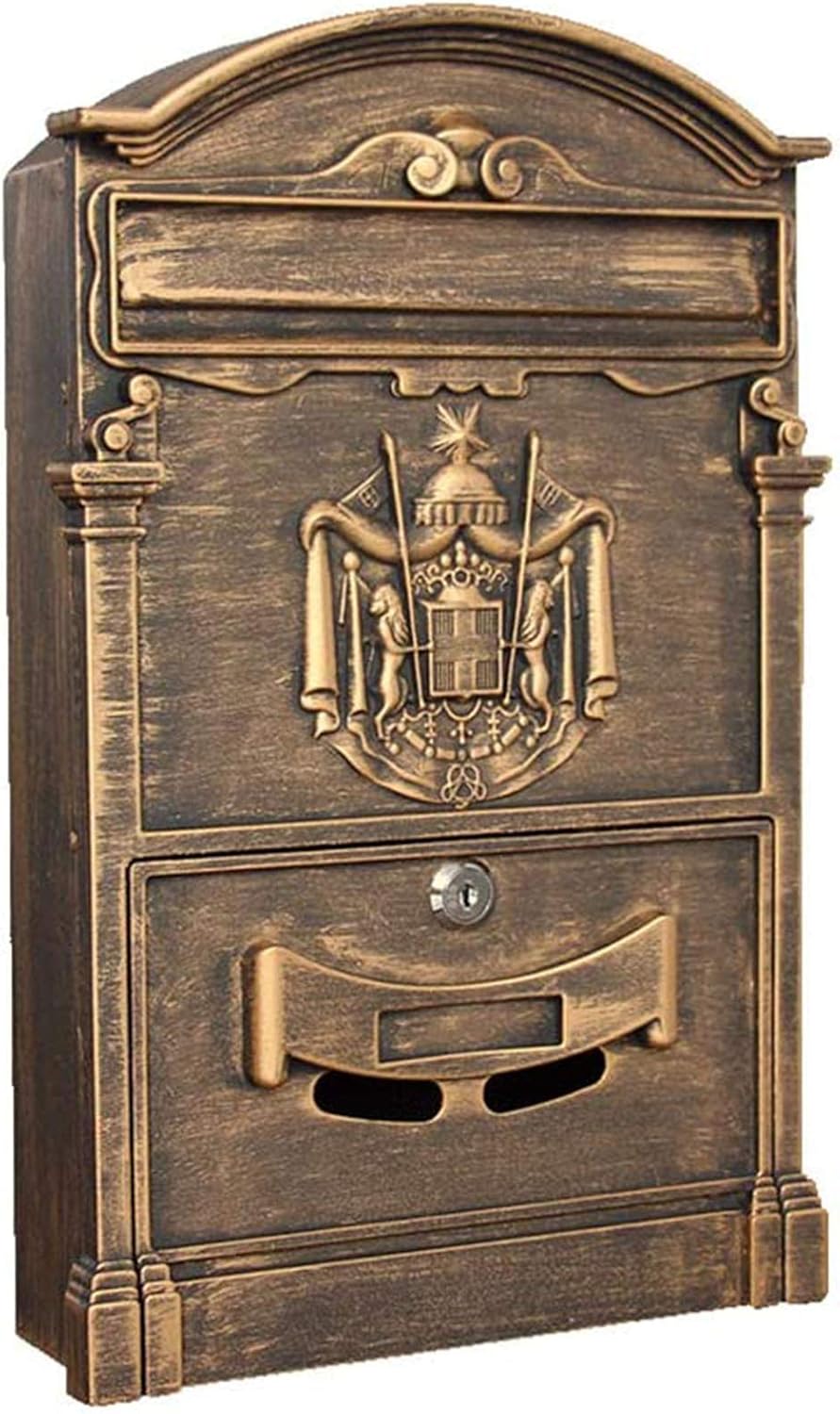 Wall Mount Letterbox Outdoor Vertical Mailbox Rust-Proof Galvanized ...