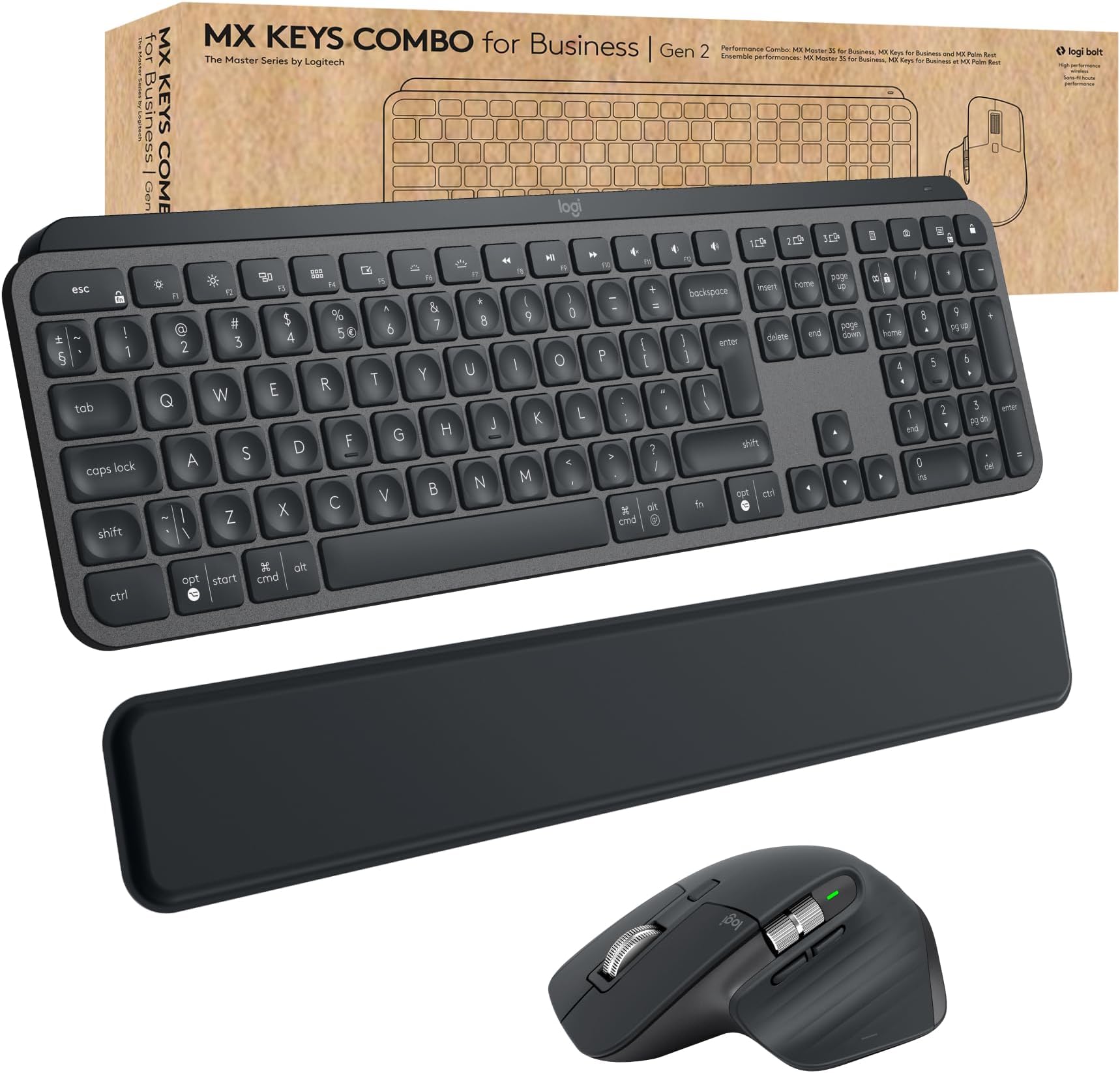 Logitech MX Keys y MX Master 3 for Business, Combinación de Teclado y ...