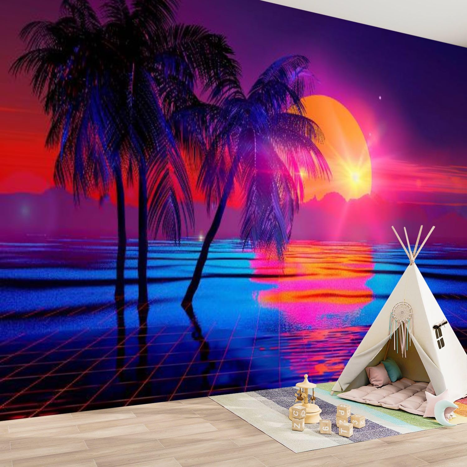 Neon Beach Wallpaper Neon Beach Sign By Custom Neon | Tropical Wall