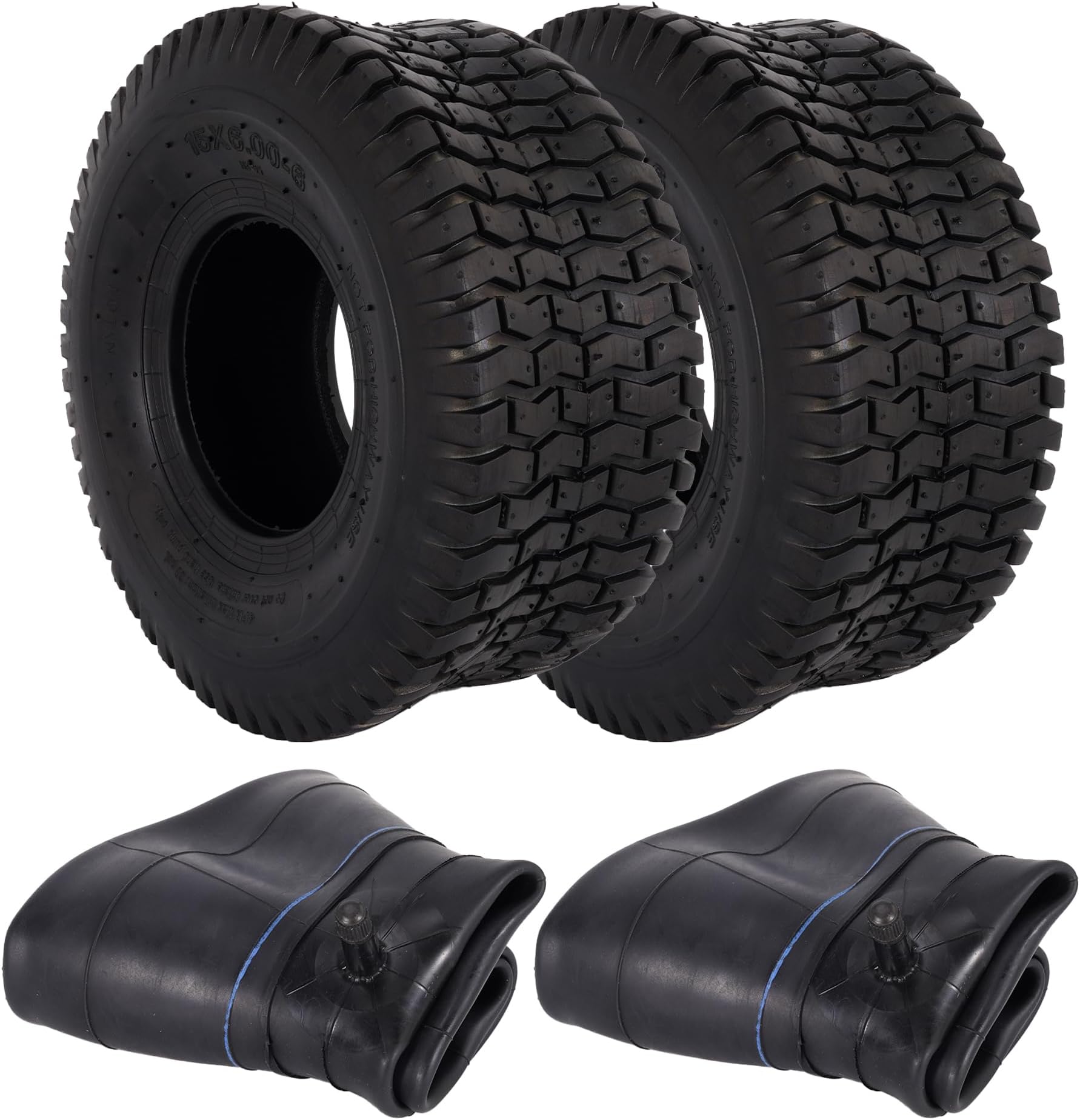 Amazon.com: RUTU 15x6.00-6nhs Tire and Inner Tube Heavy Duty Lawn Mower ...