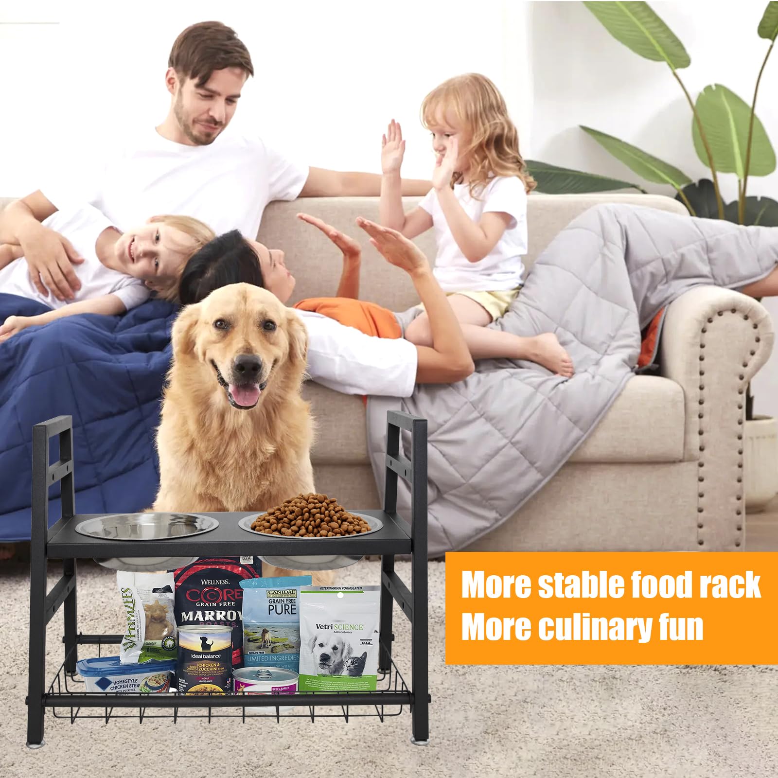 ELwPet Elevated Dog Bowls with Raised Dog Bowl has 3 Hight as 7.2in 11 ...