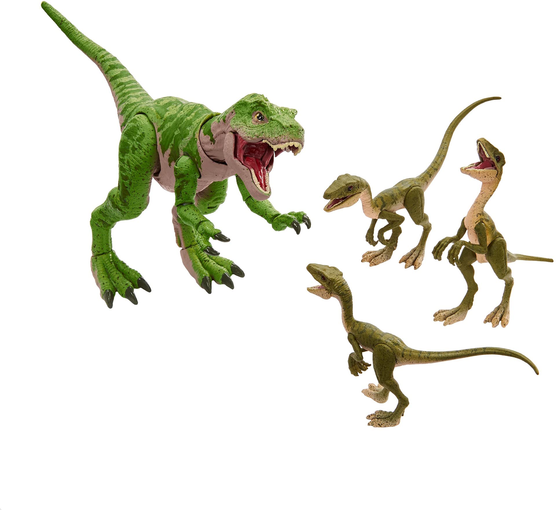 Buy Jurassic World Toys Amber Collection Baby T Rex & 3 Compsognathus ...