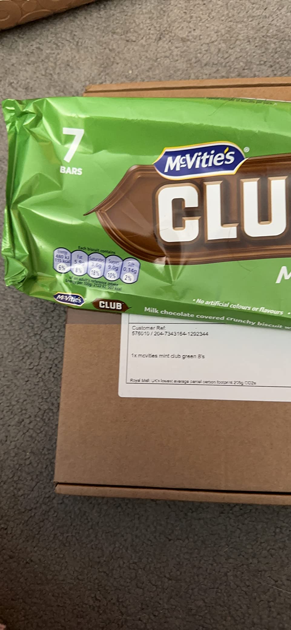 McVities Club Biscuits Mint, Pack of 8 : Amazon.co.uk: Grocery