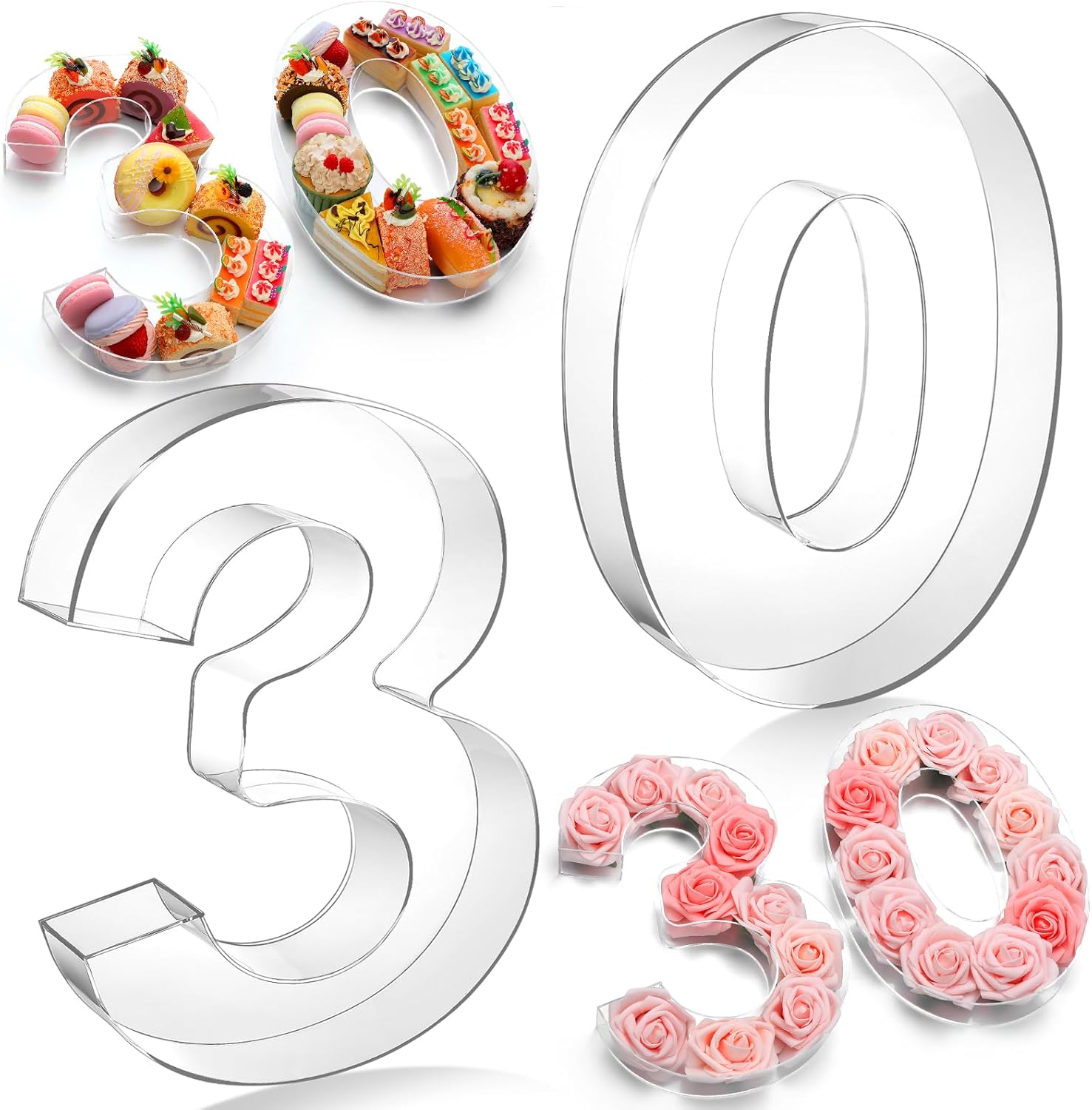 Amazon.com: Vercraft 2 Pcs 12" Acrylic Number Box Display Tray Fillable ...