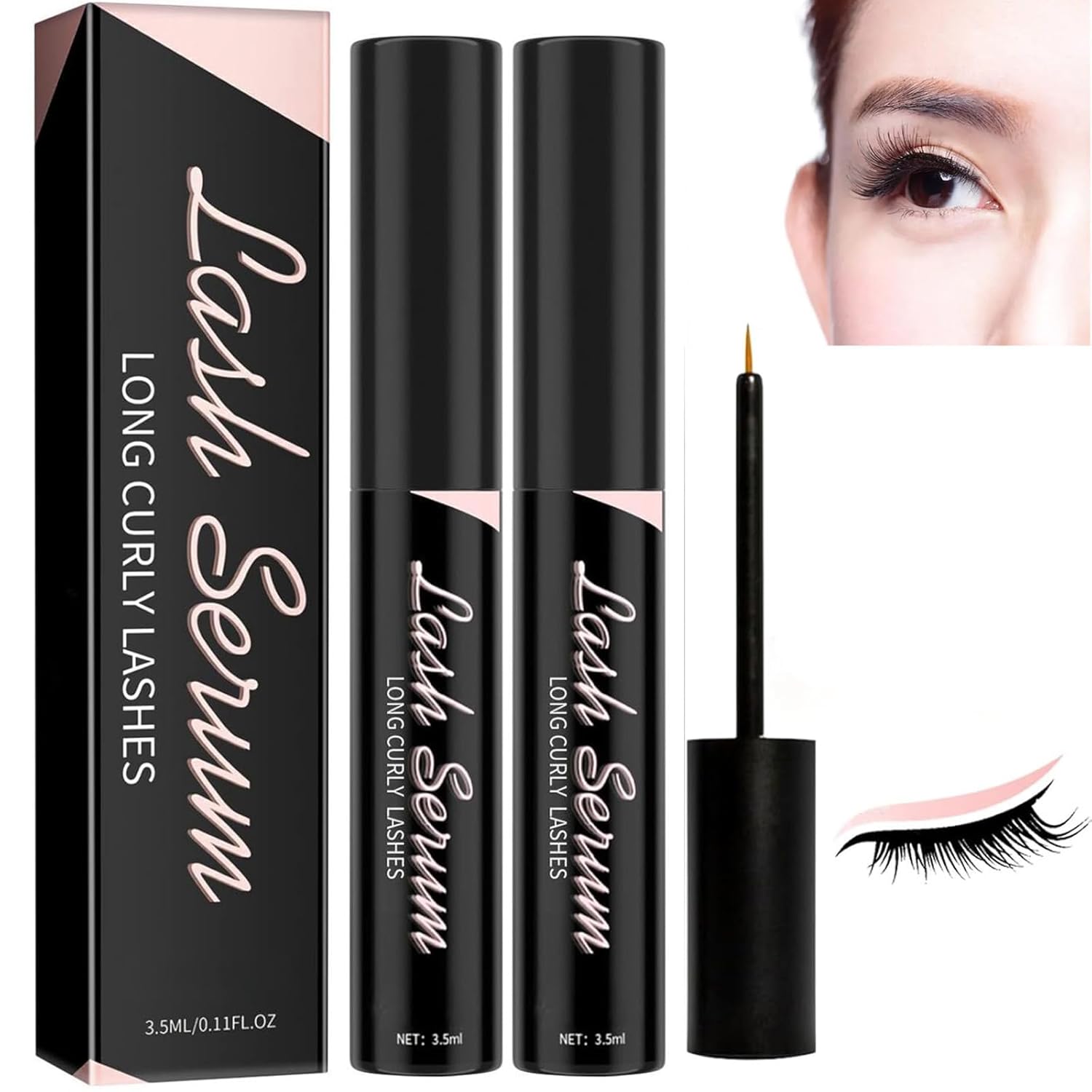 Amazon.com: Lashes Lash Serum, Eyelash Serum, Leads to Thicker Longer ...