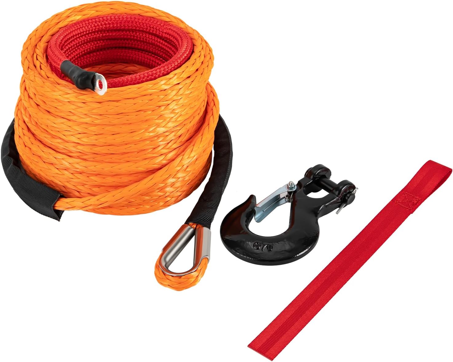 Amazon.com: Haraisyo 3/8" x 60FT Synthetic Winch Rope with Hook ...