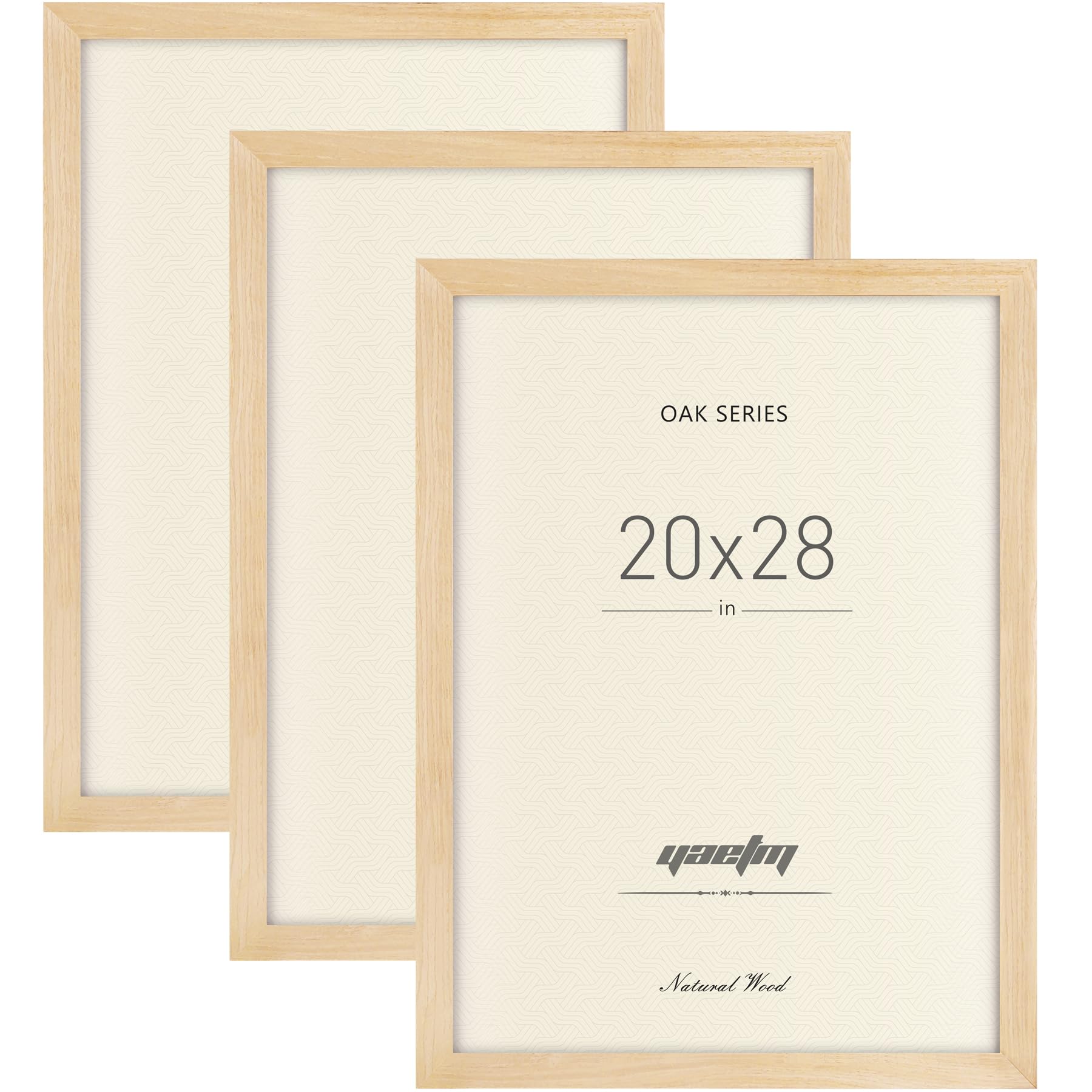 Amazon.com - Yaetm 20x28 Oak Poster Frames Set of 3, Wide Molding ...