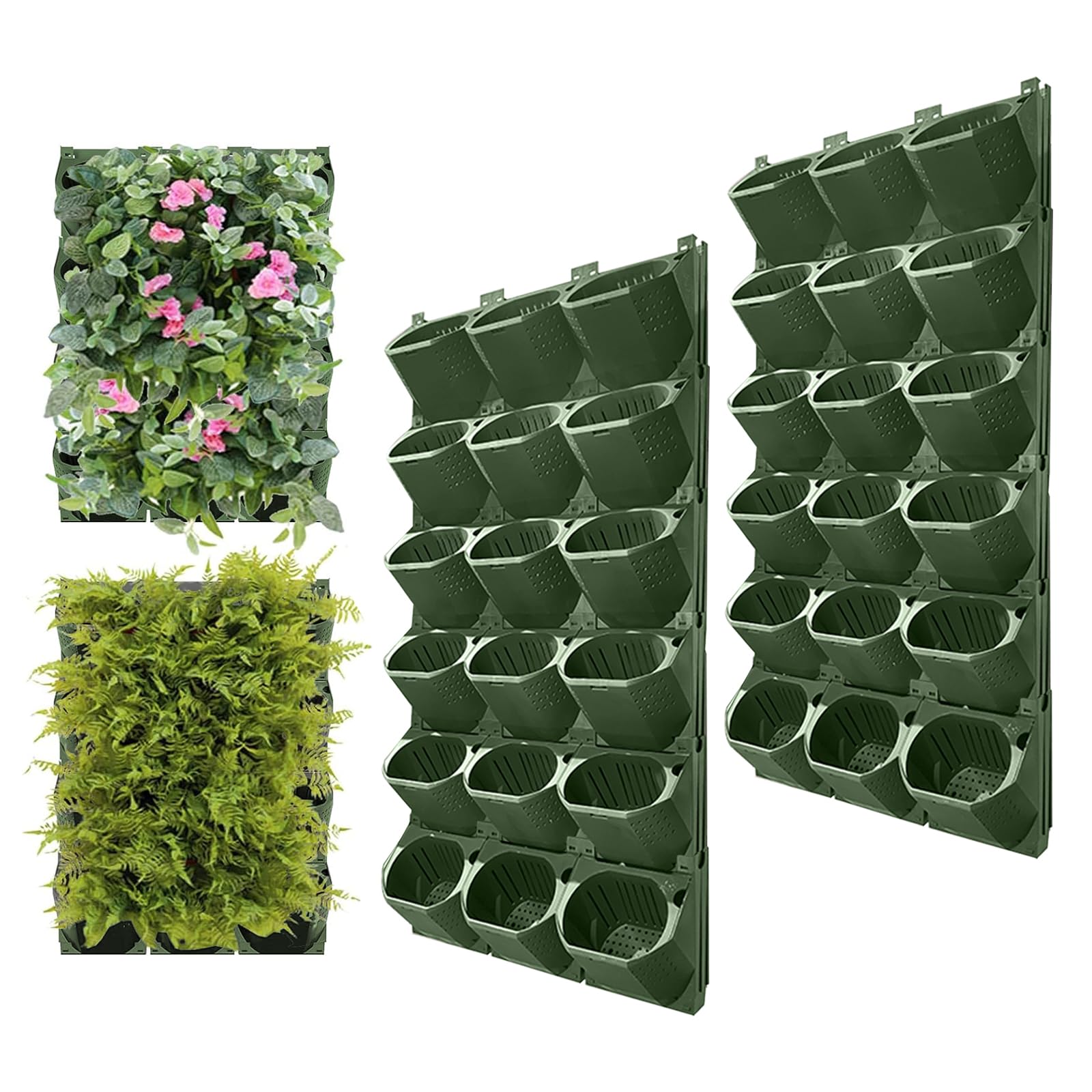 WMLBK Wall Planting Pot, Self Watering Vertical Pocket Garden Wall ...