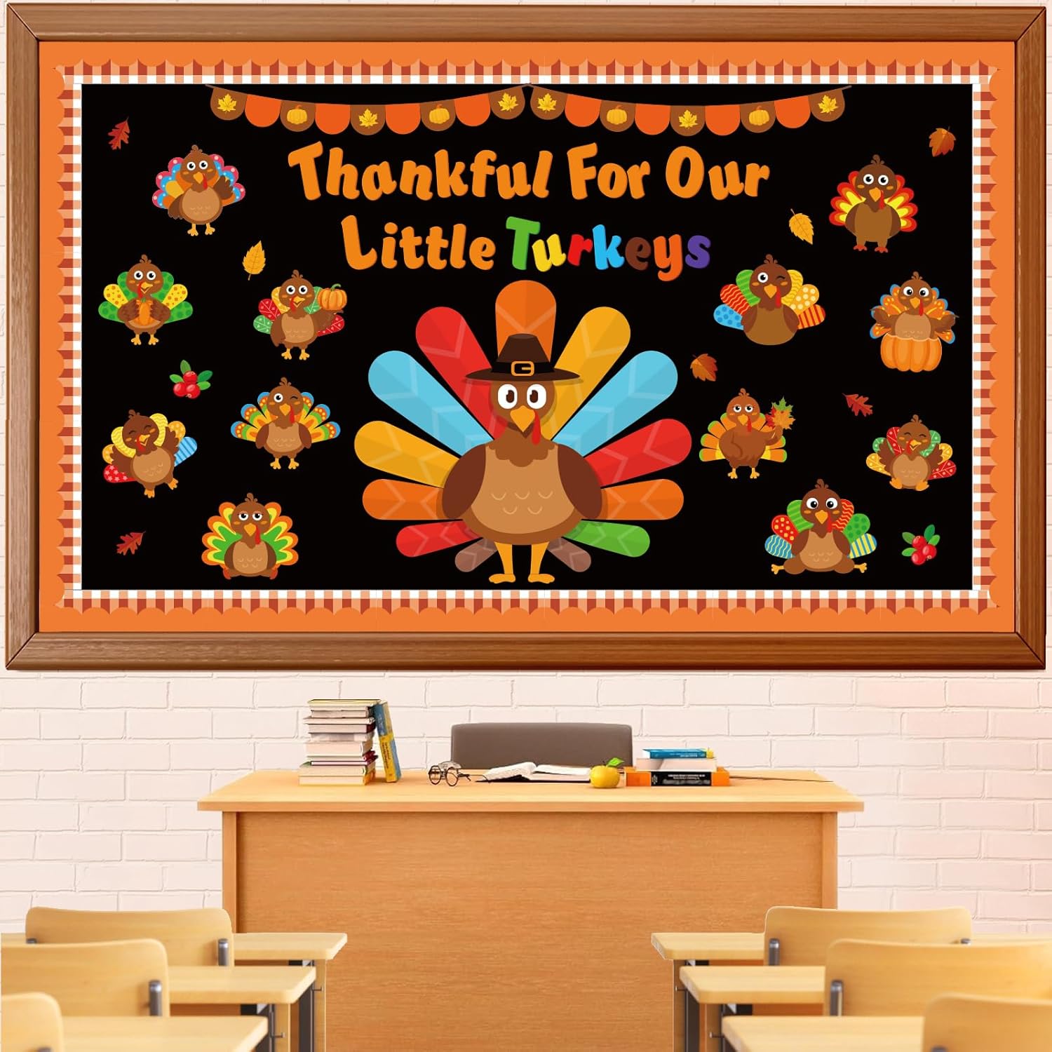 Amazon.com: Huzobooby Thanksgiving Turkey Bulletin Board Set Fall ...