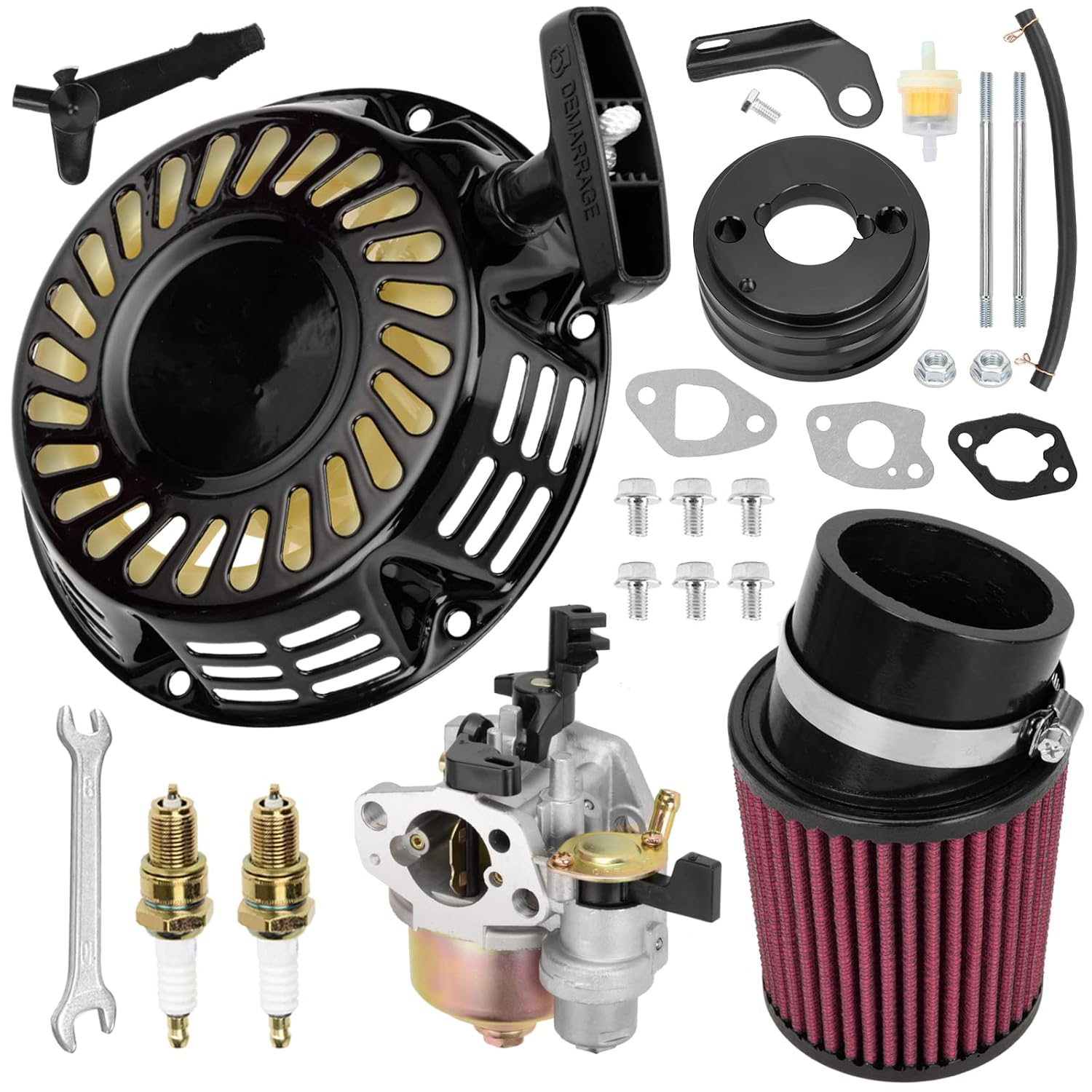 Amazon.com: Fvrito Pull Recoil Start Carburetor Filter Adapter Kit for ...