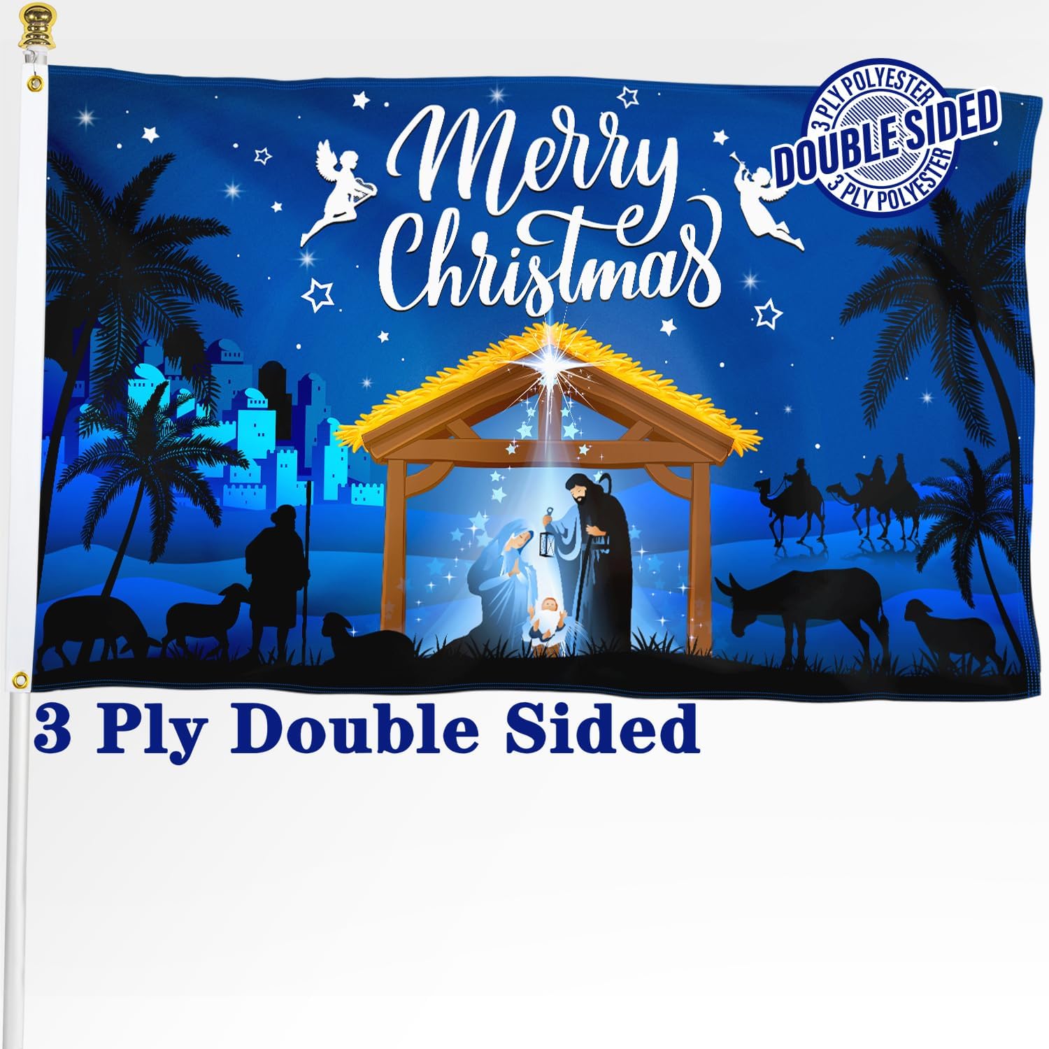 Amazon.com : ShineSnow Winter Landscape Christmas Scene Story 3x5 Feet ...