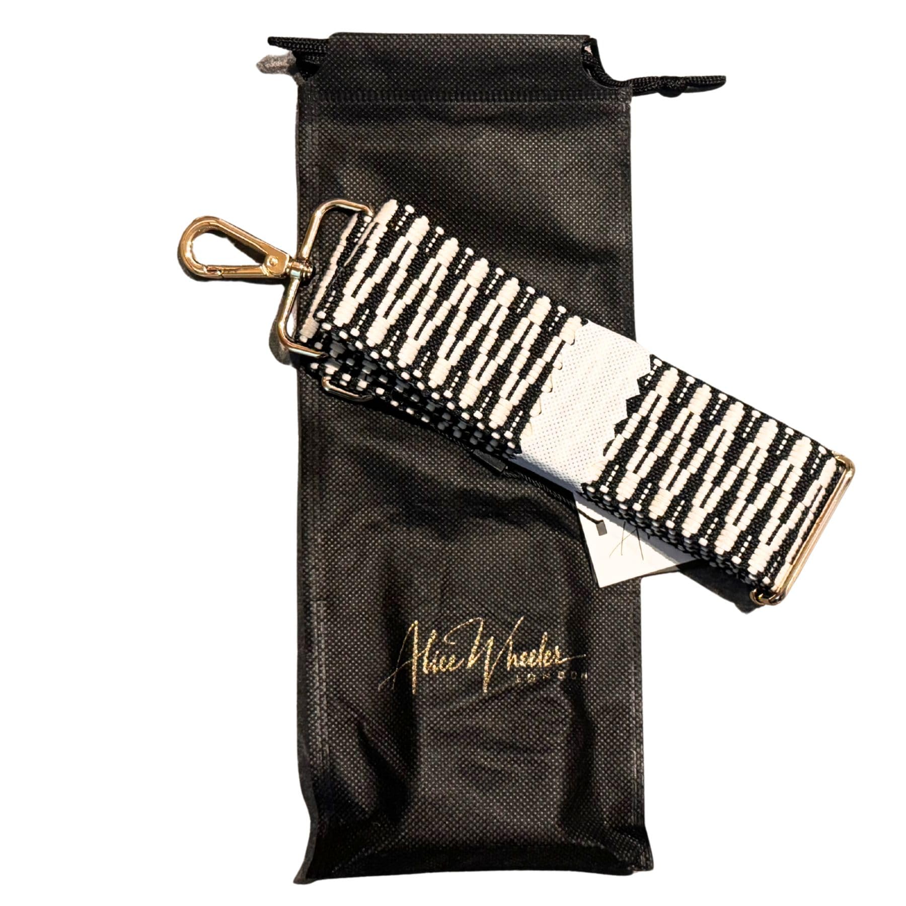 Alice Wheeler Zig Zag Black Replacement Bag Strap Gold Fittings ...