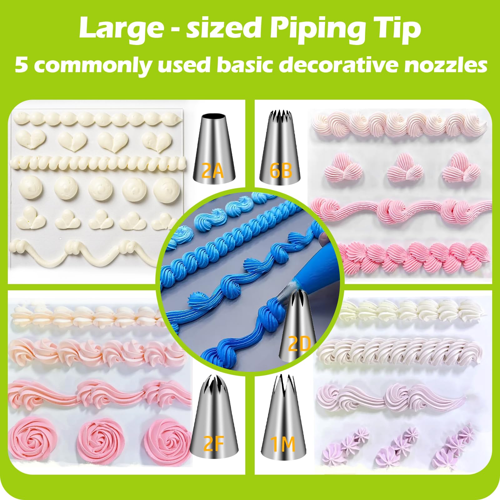 Snapklik.com : Suuker Large Piping Tips Set, Stainless Steel Cake ...