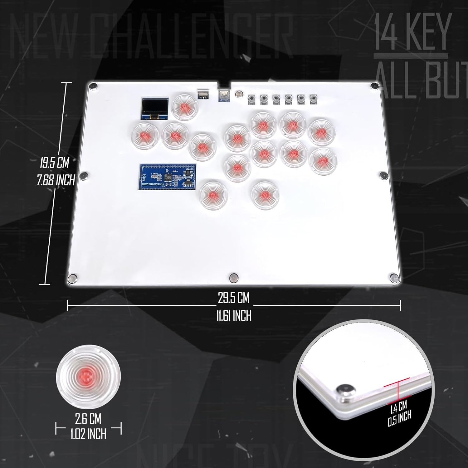 Youlong Leverless Arcade Stick SKY2040 Pro A4 Hitbox controller ...