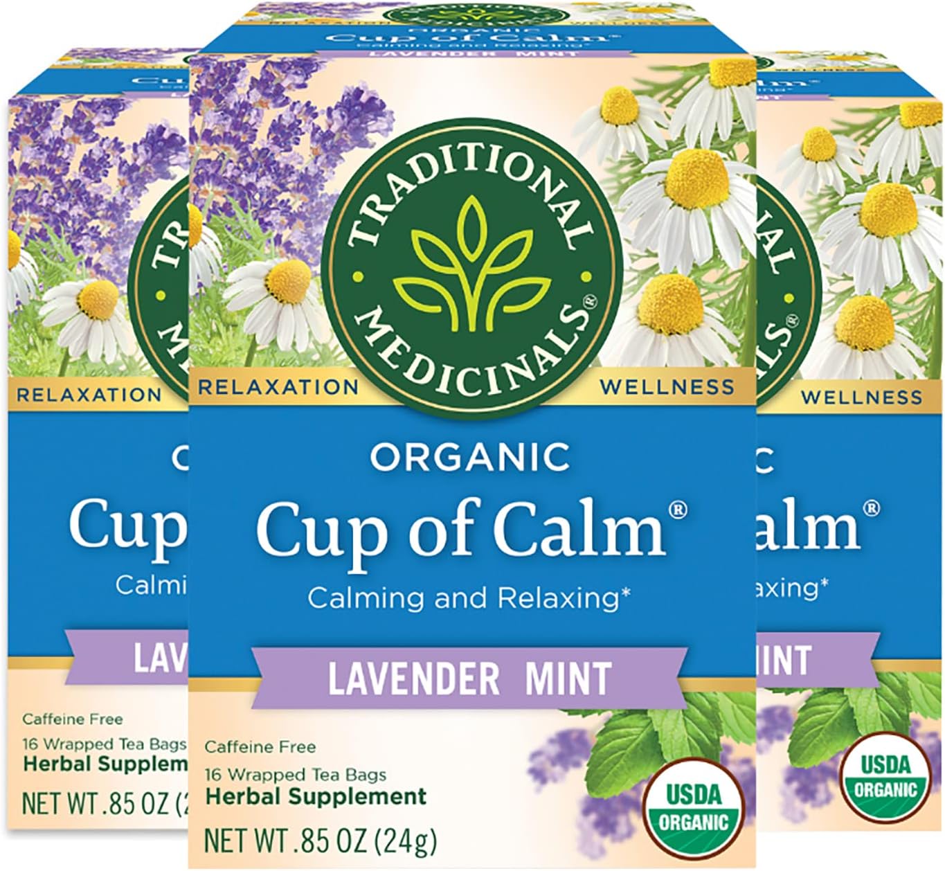 Amazon.com : Traditional Medicinals Tea, Organic Cup of Calm, Calming ...
