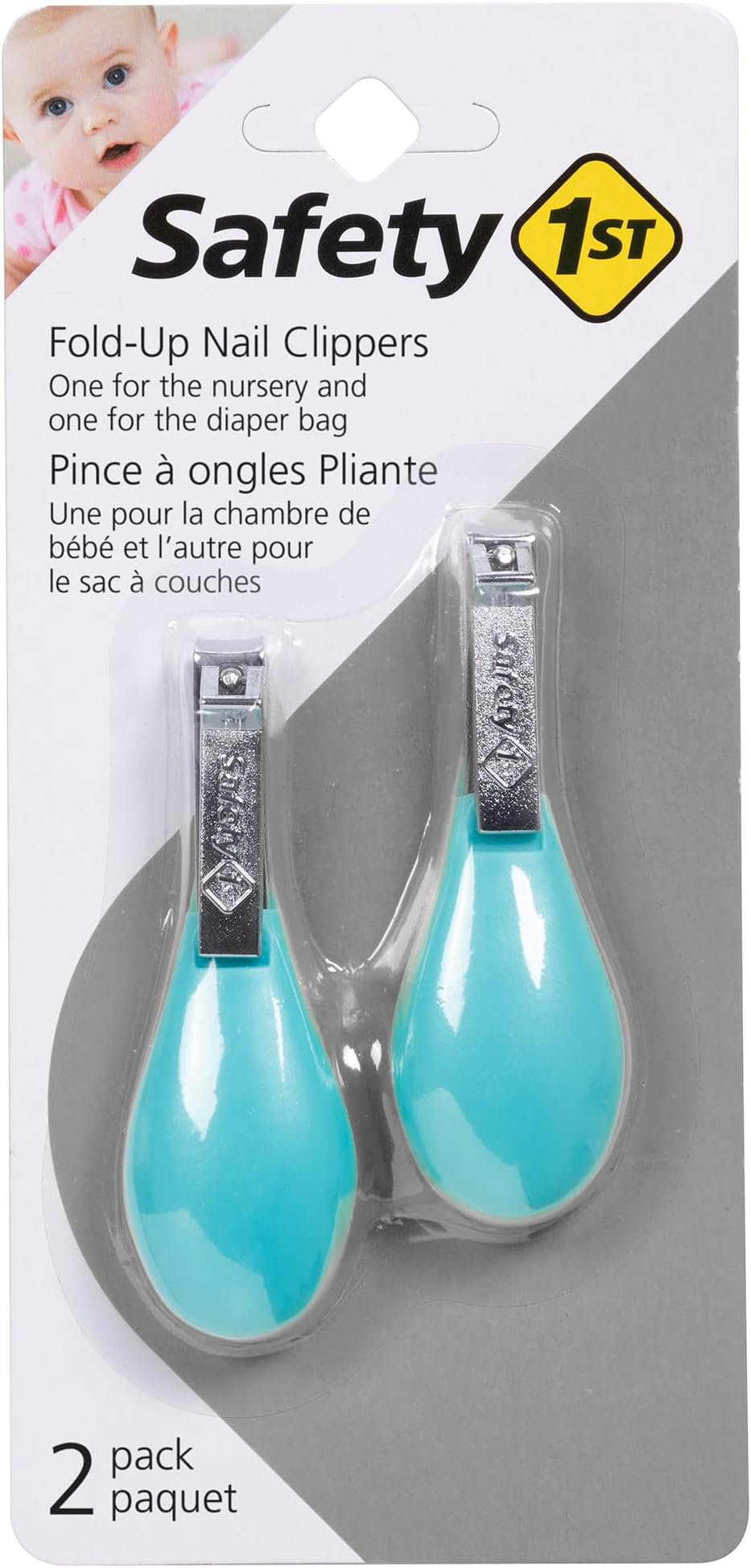 Amazon.com : Safety 1st Fold-Up Nail Clipper, 2-Count - Colors May Vary ...