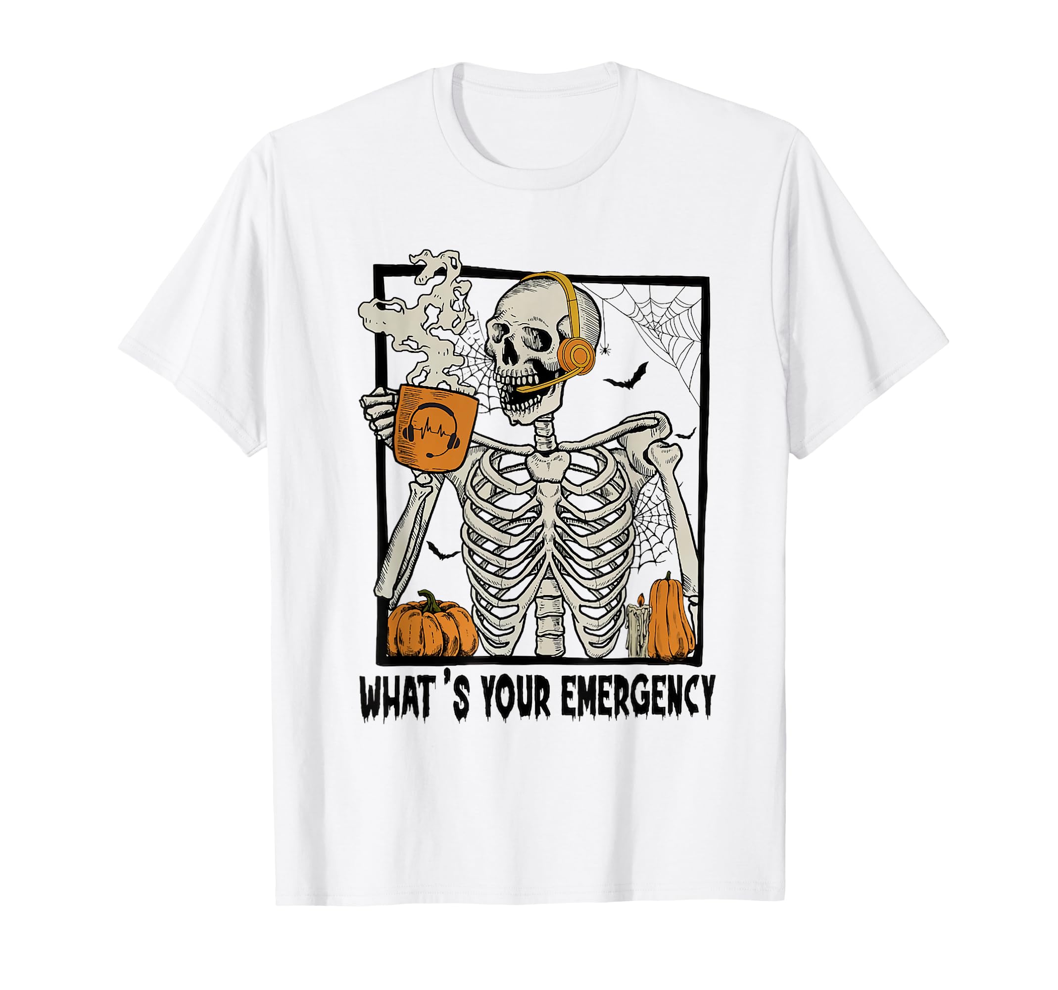 Amazon.com: 911 Dispatcher Halloween Skeleton What Your Emergency T ...