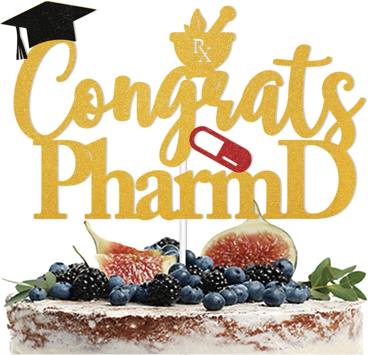 Amazon.com: Congrats PharmD Cake Topper, Pharmacists Graduation Cake ...