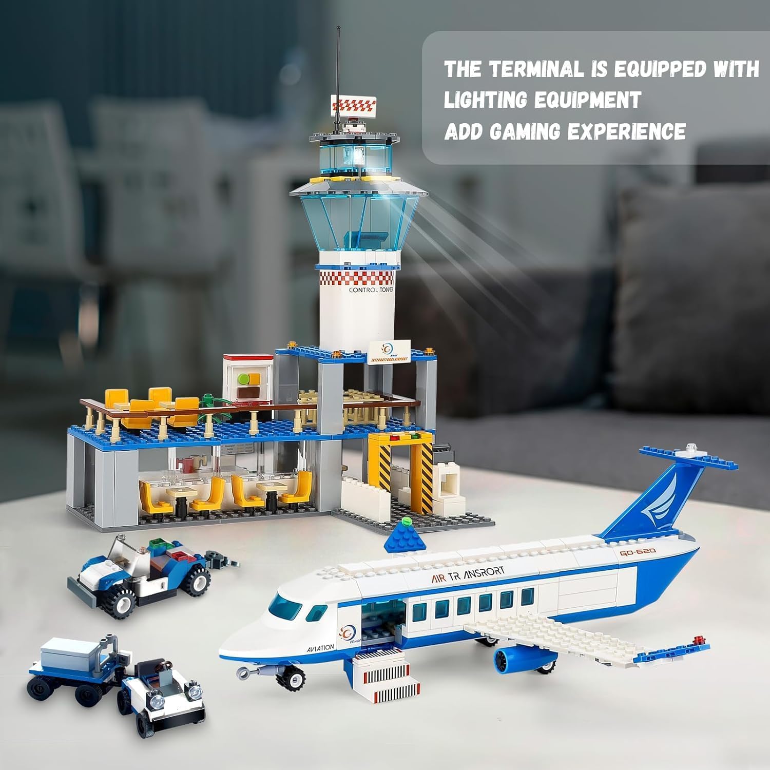 QLT City Airport Toy Building Blocks, Compatible with Lego City Police ...