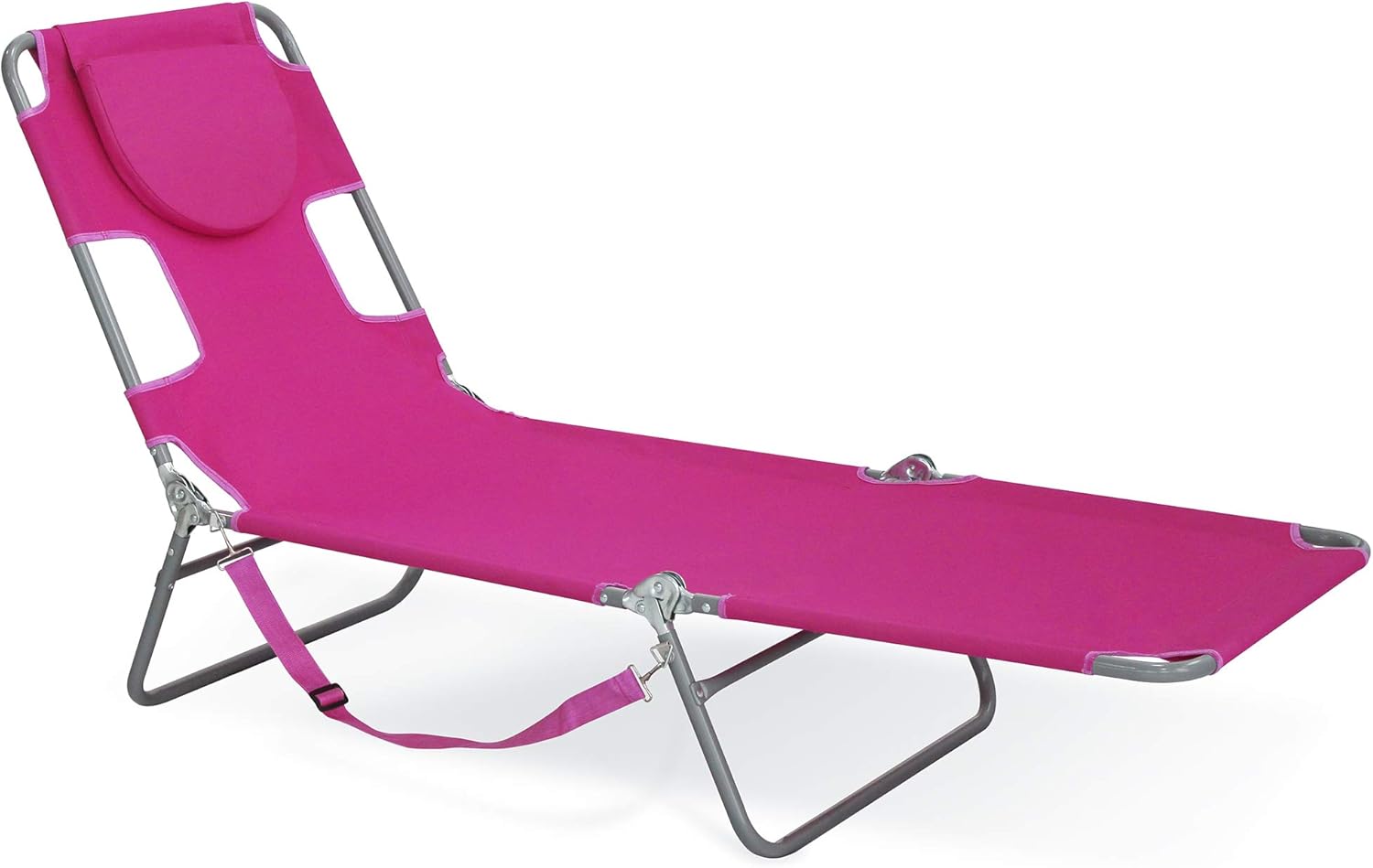 Sigtua Sun Lounger, Portable Sunbed with Adjustable Backrest Headrest ...