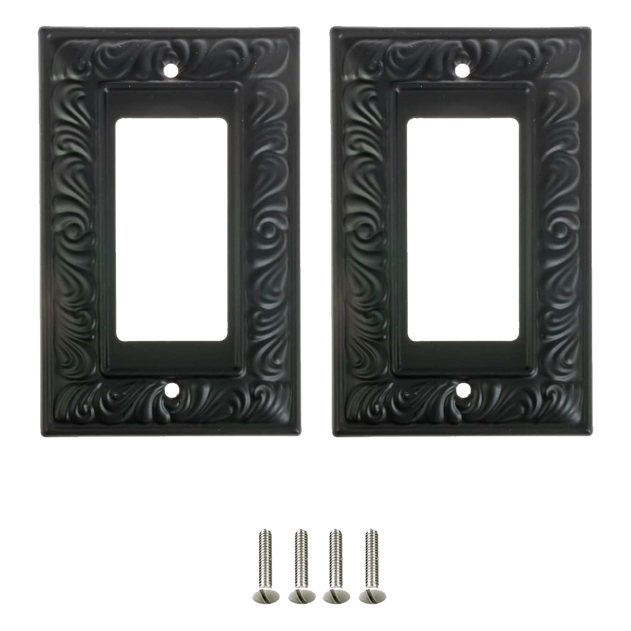 Snapklik.com : SleekLighting Beveled Black Architecture Wall Plates ...
