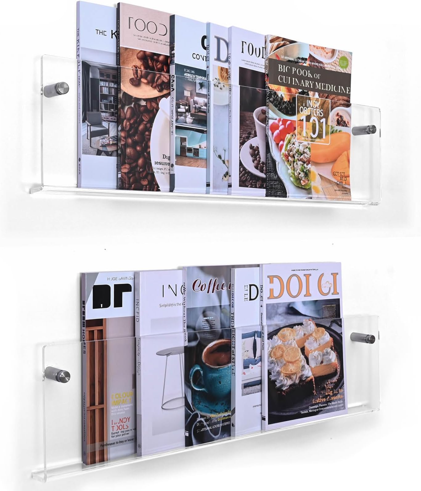 Amazon.com: XOHYW 2 Pack 24 Inch Clear Acrylic Magazine Holder ...