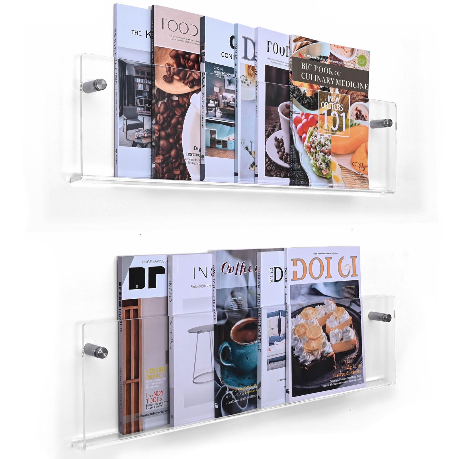 Amazon.com: XOHYW 2 Pack 24 Inch Clear Acrylic Magazine Holder ...
