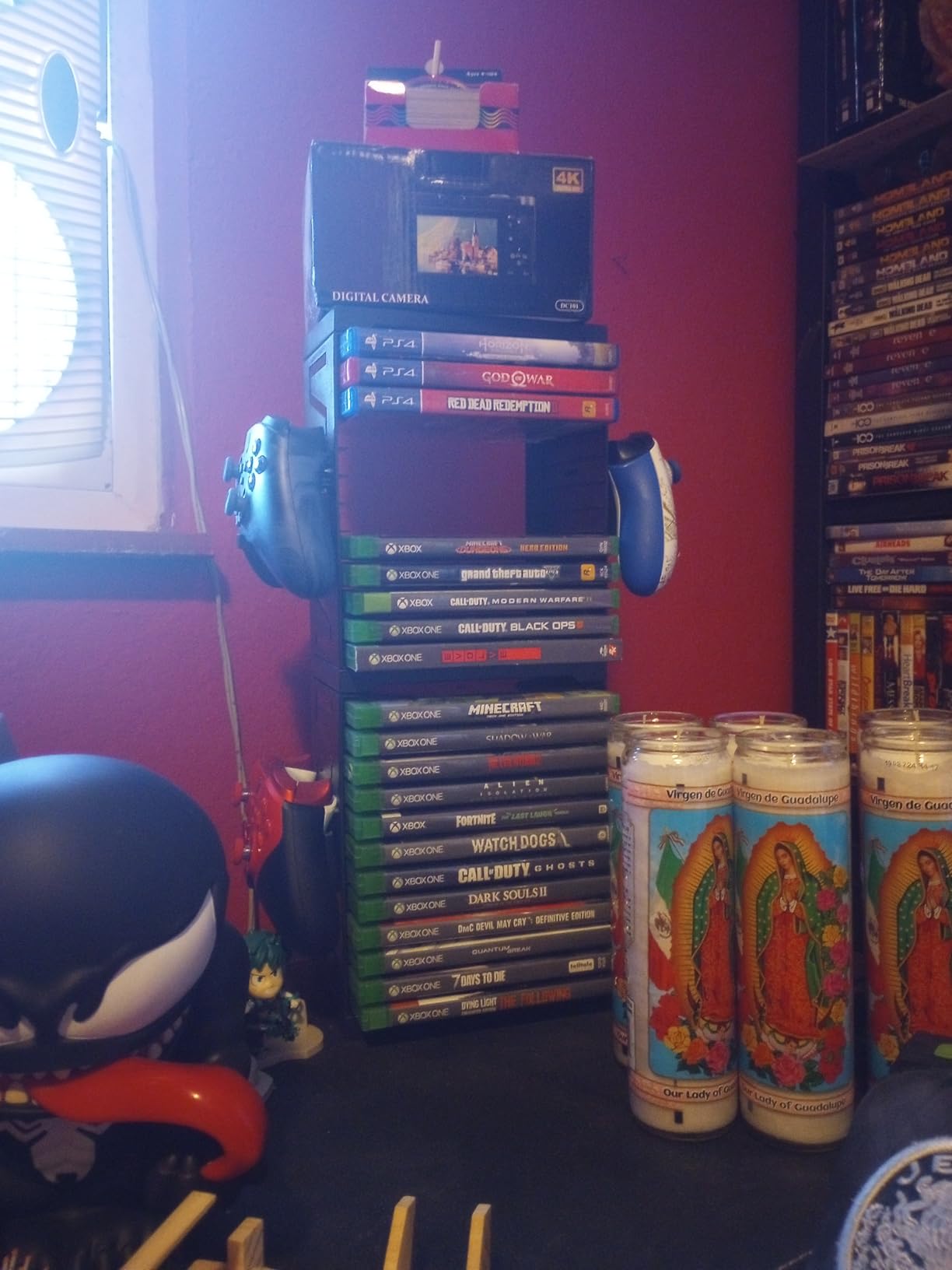 Amazon.com: HONCAM Video Game Storage Tower for PS5 PS4 Xbox Nintendo ...