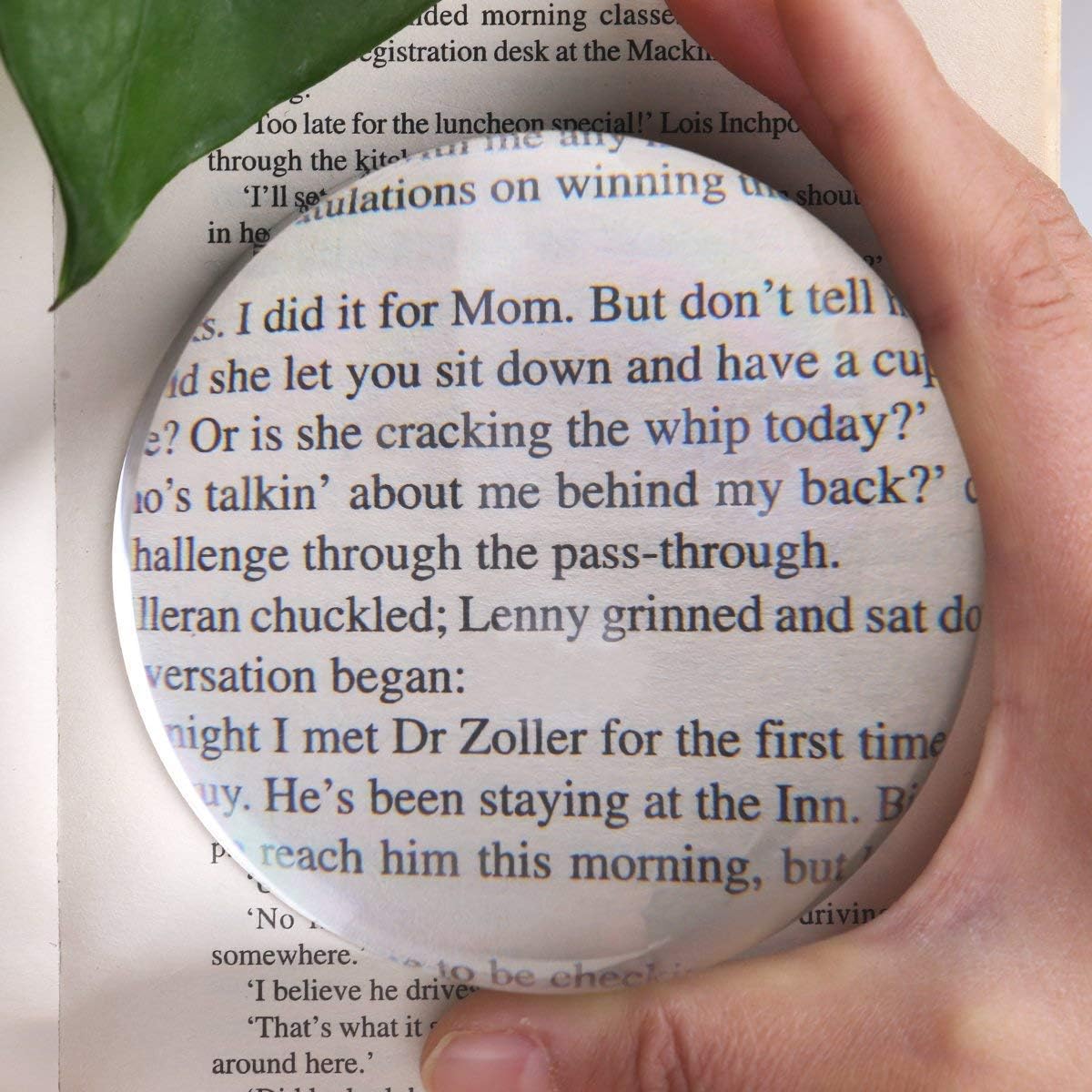 Amazon.com: OwnMy 4" Crystal Glass Magnifier, Glide Paperweight ...