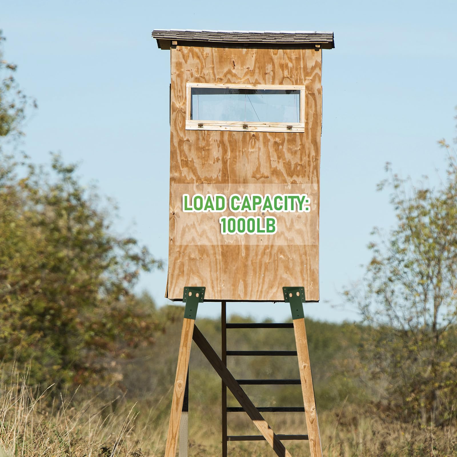 Snapklik.com : Deer Stand Brackets, 4Pcs Green Outdoor 4"x 4" Compound ...