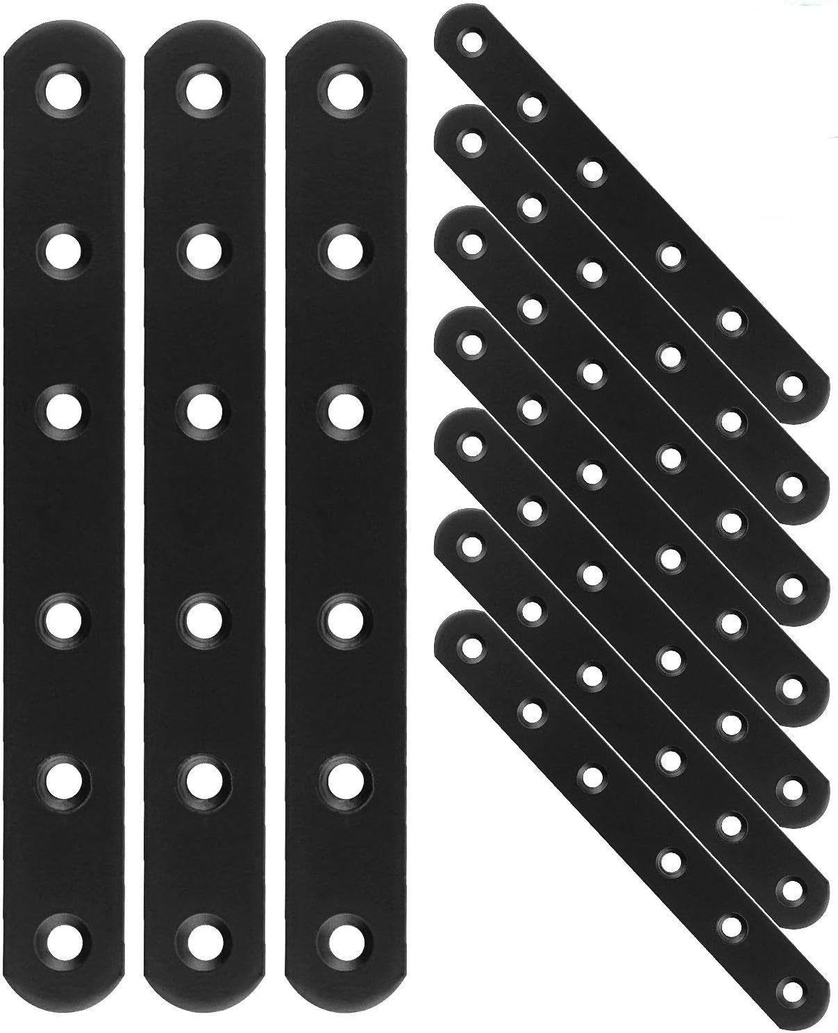 Amazon.com: 20PCS Black Mending Plates, 6-1/4?Heavy Duty Iron Flat ...