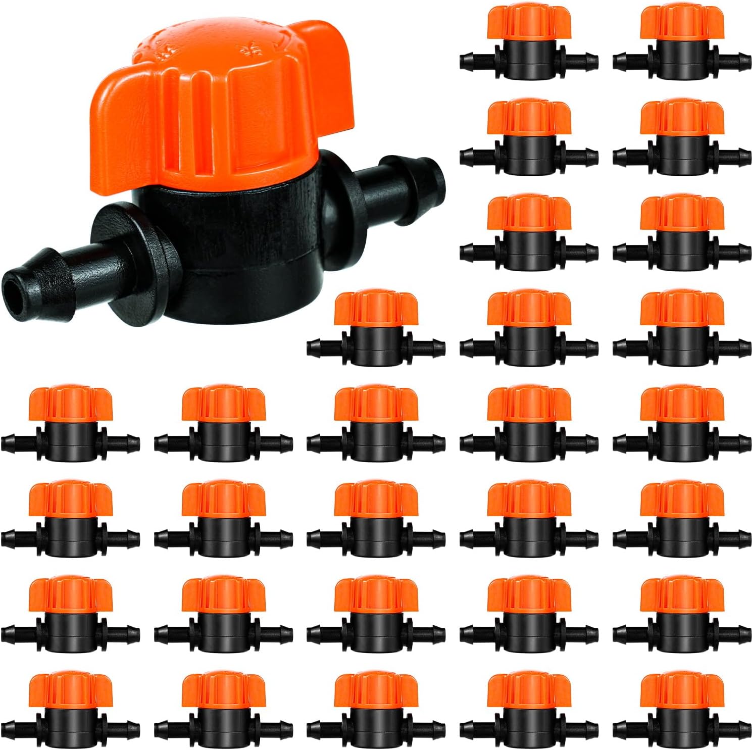 Amazon.com : Dueilgo 30PCS 1/4 Inch Drip Irrigation Valves, Drip ...