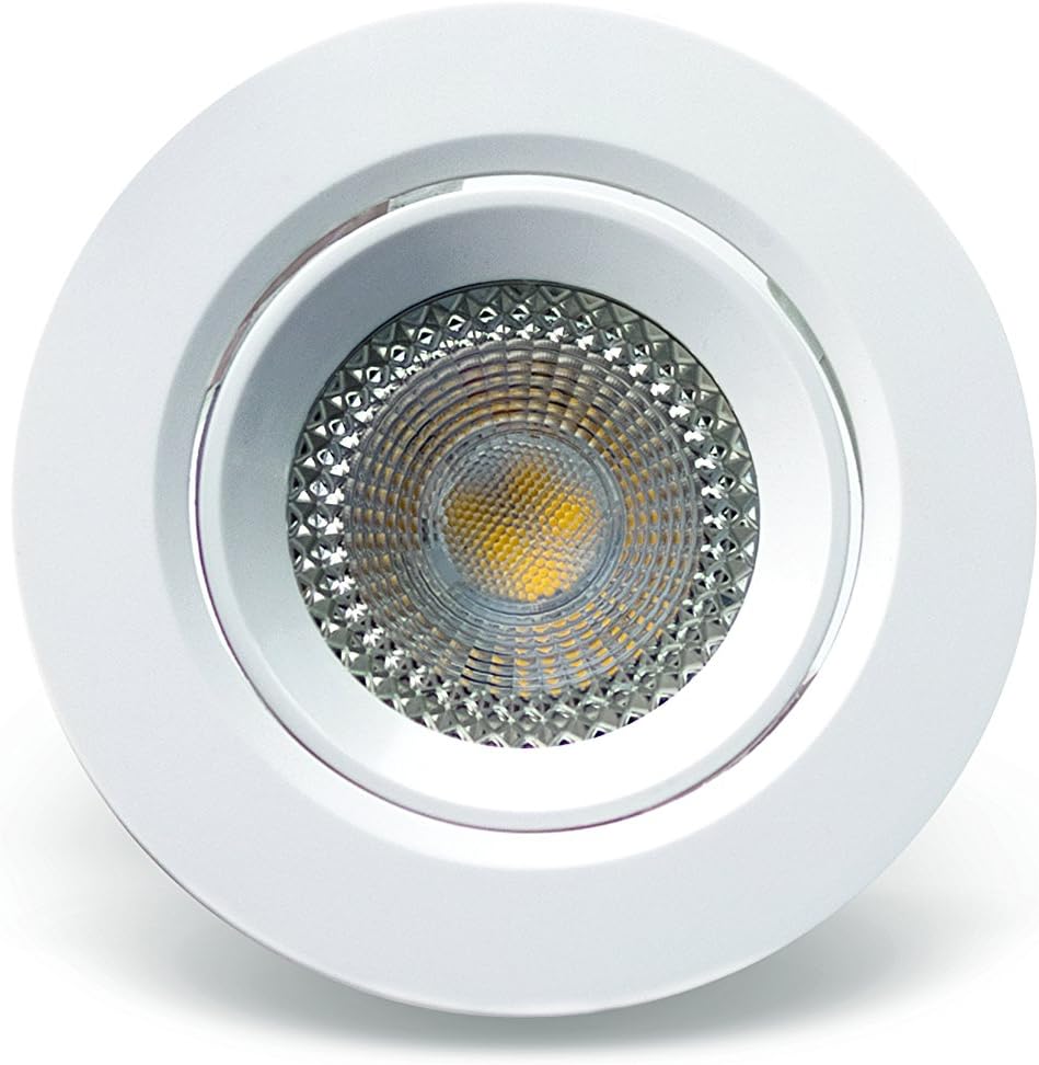 Luceco Dimmable Adjustable LED Downlight for Ceilings, 7 Watts, 4000K ...