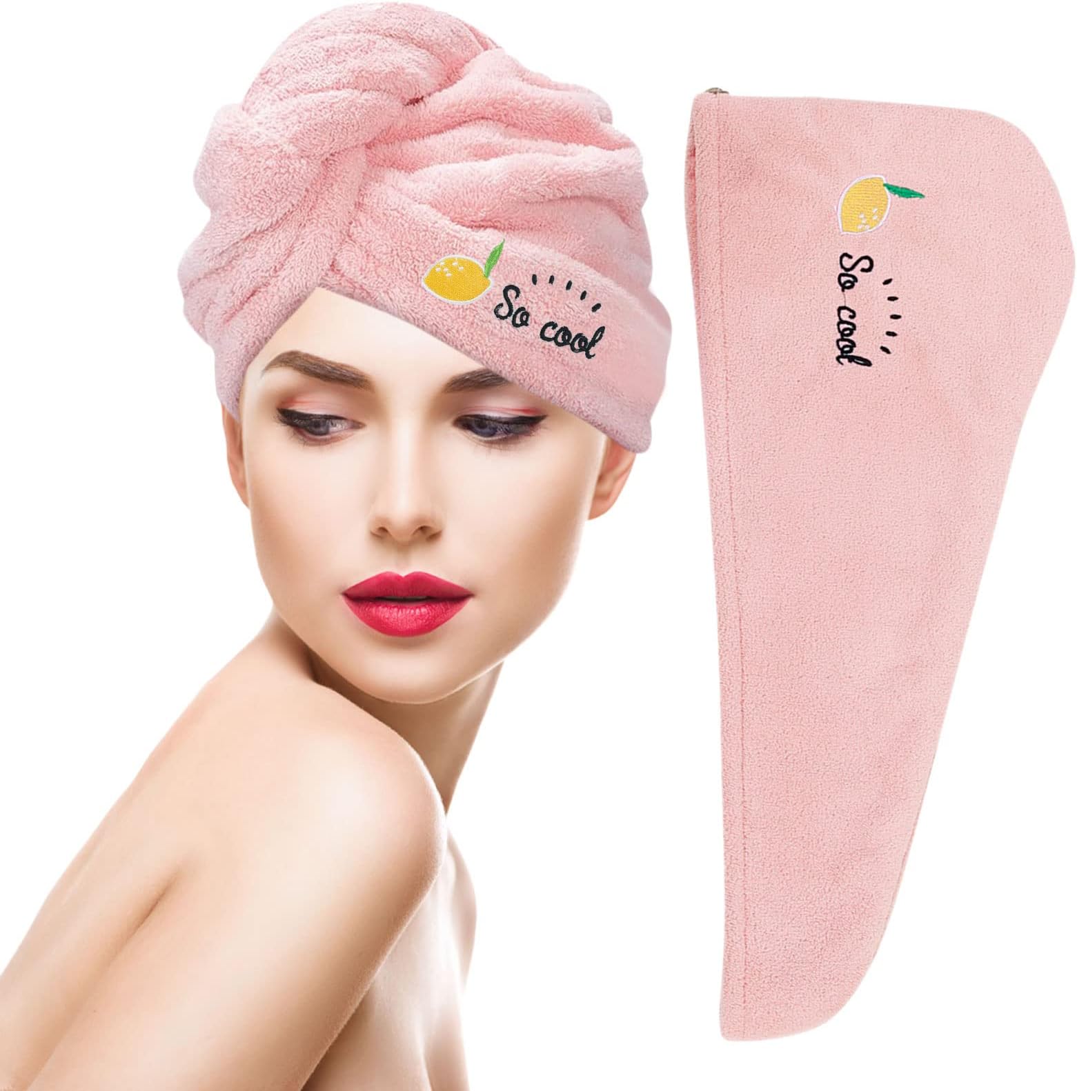 Qchomee Super Absorbent Hair Drying Cap Towels Wrap Women Girls ...