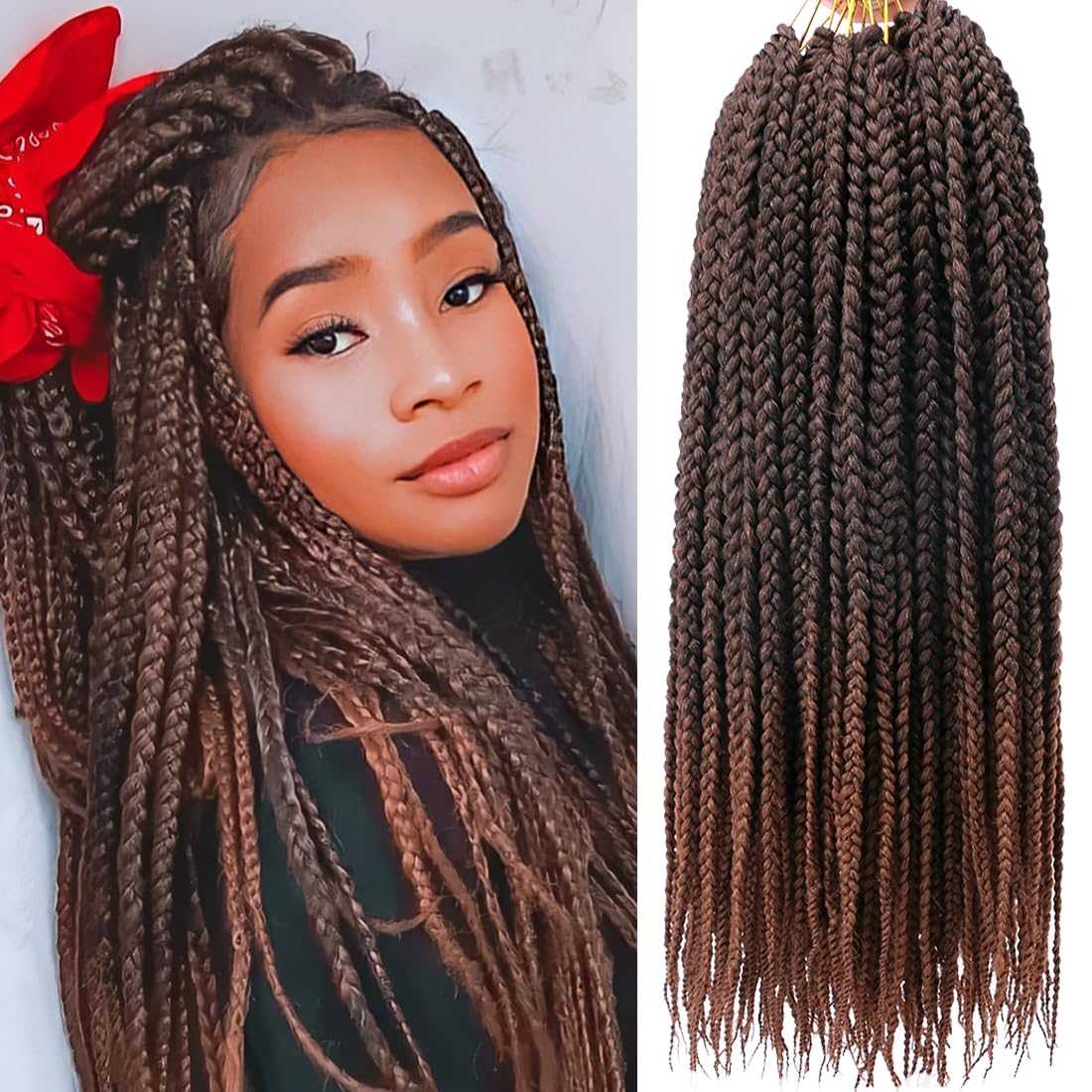 Amazon.com : 8 Packs Goddess Crochet Box Braids Pre looped Box Braids ...