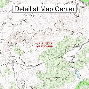 Amazon.com : USGS Topographic Quadrangle Map - Lake Electra, Texas ...